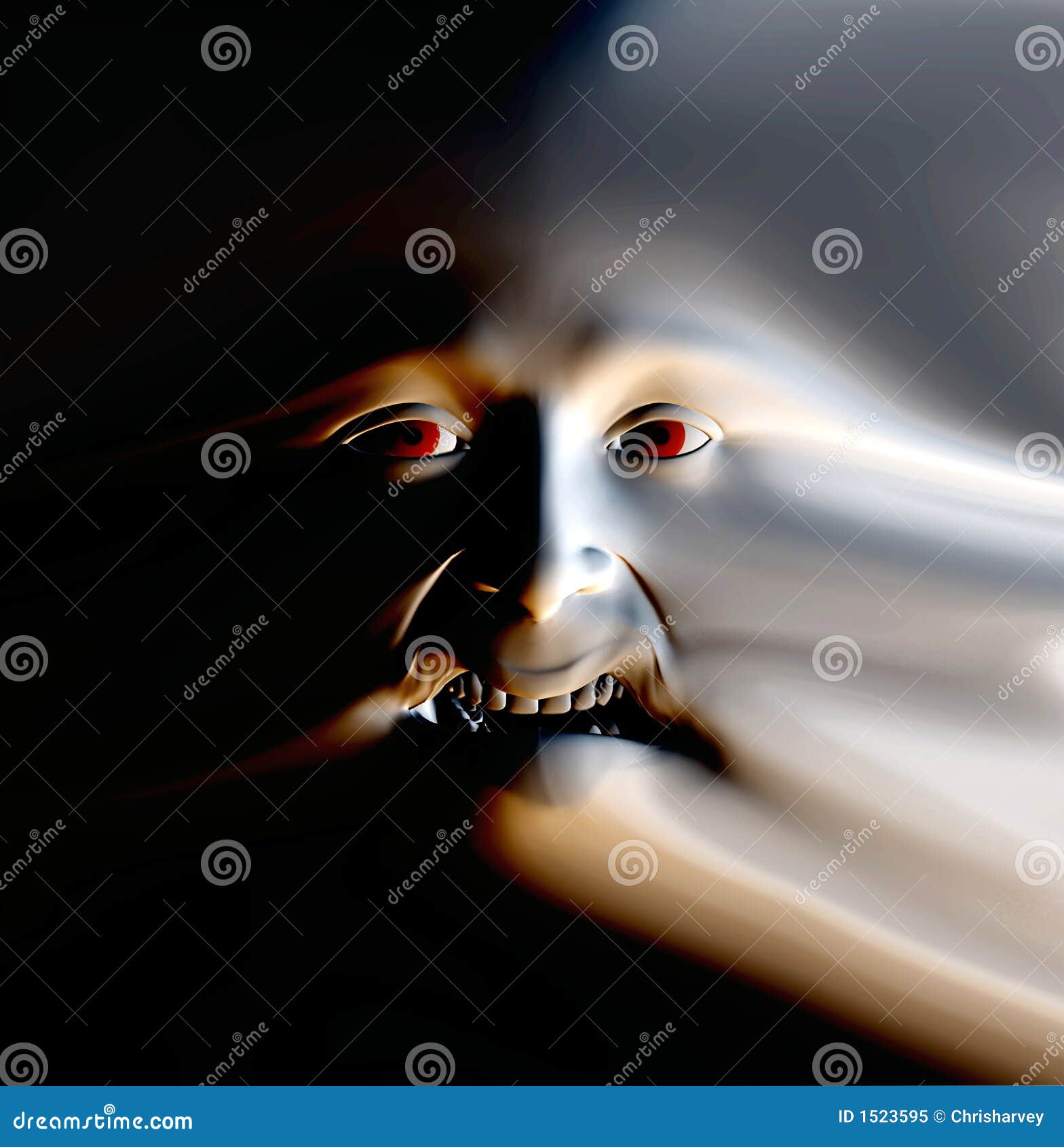 Horror Face 26 stock illustration. Illustration of person - 1523595