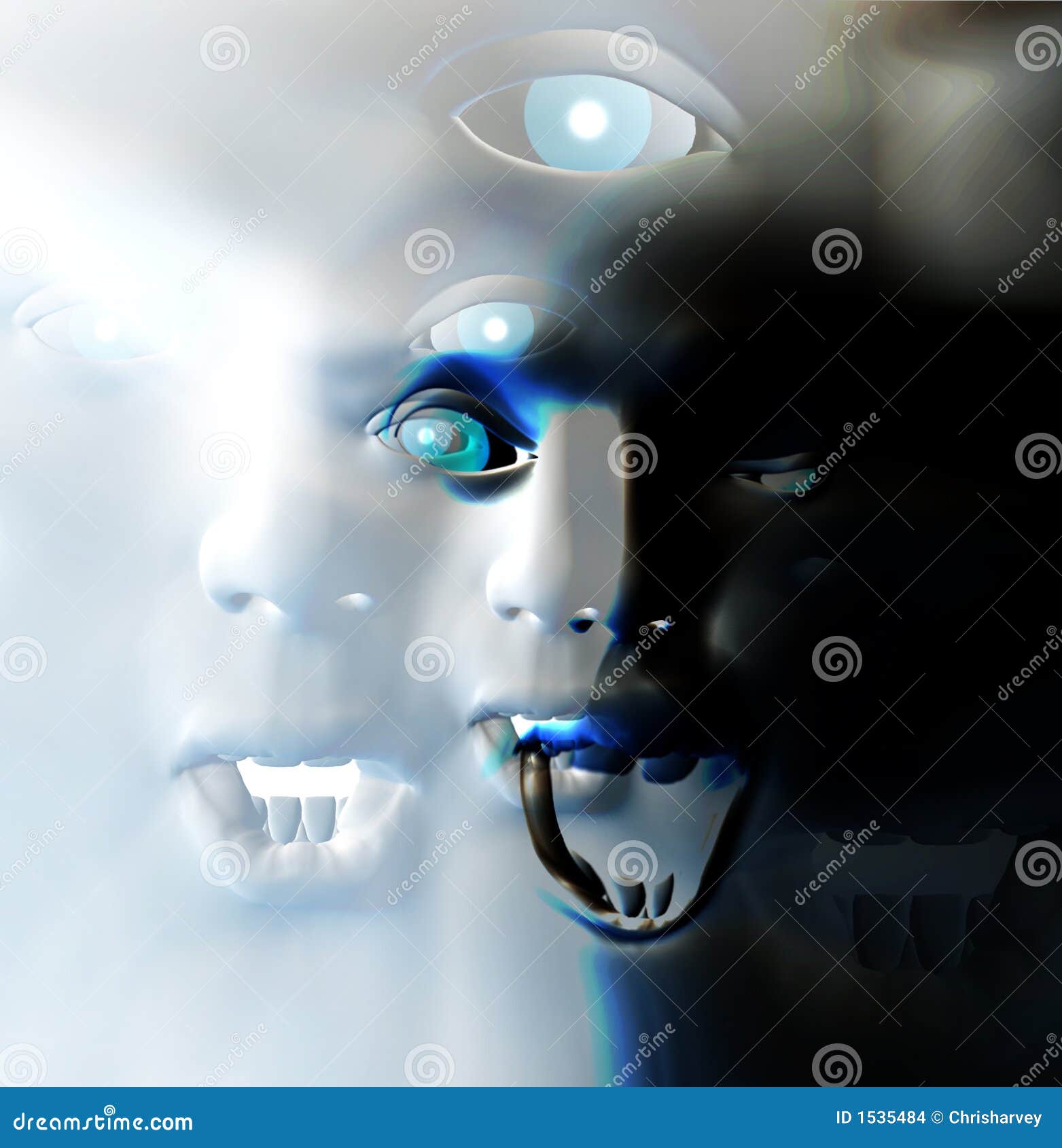 Horror Face 8 stock photo. Image of blend, nightmare, expression - 1535484