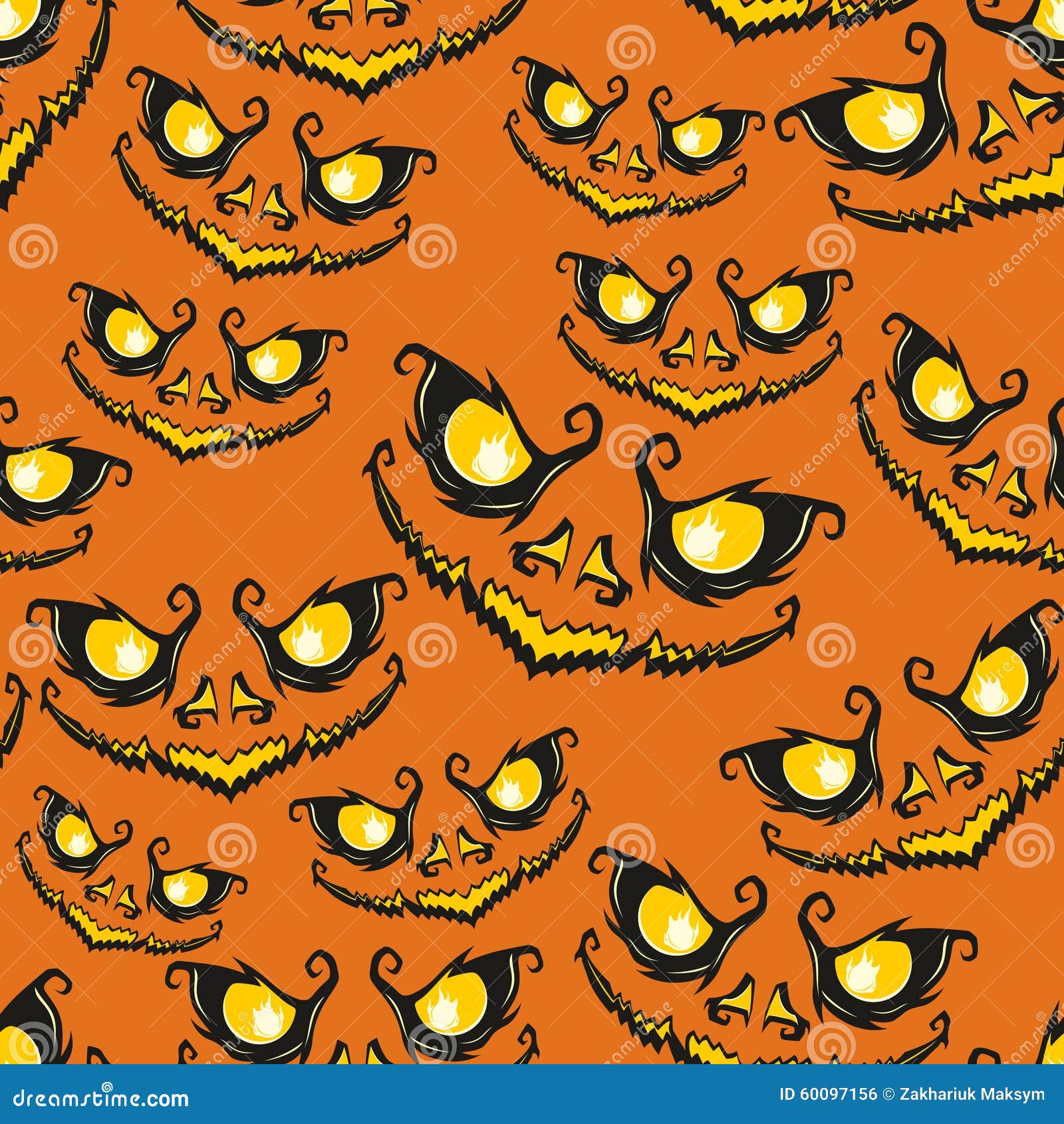 Horror faces stock vector. Illustration of flyer, invitation - 60097156