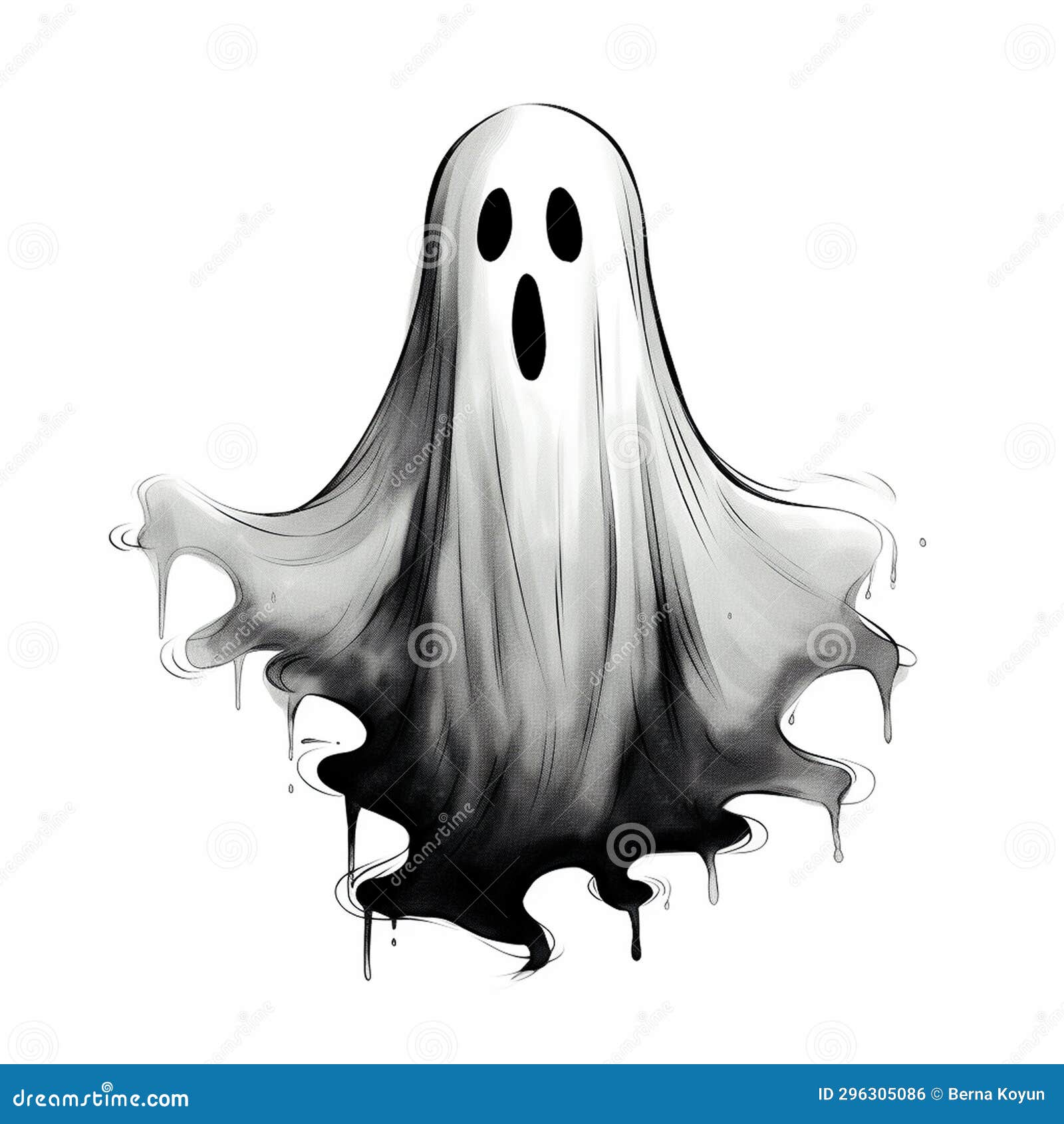 Horror Ghost Bone-Chilling Spirit Stock Illustration - Illustration of ...