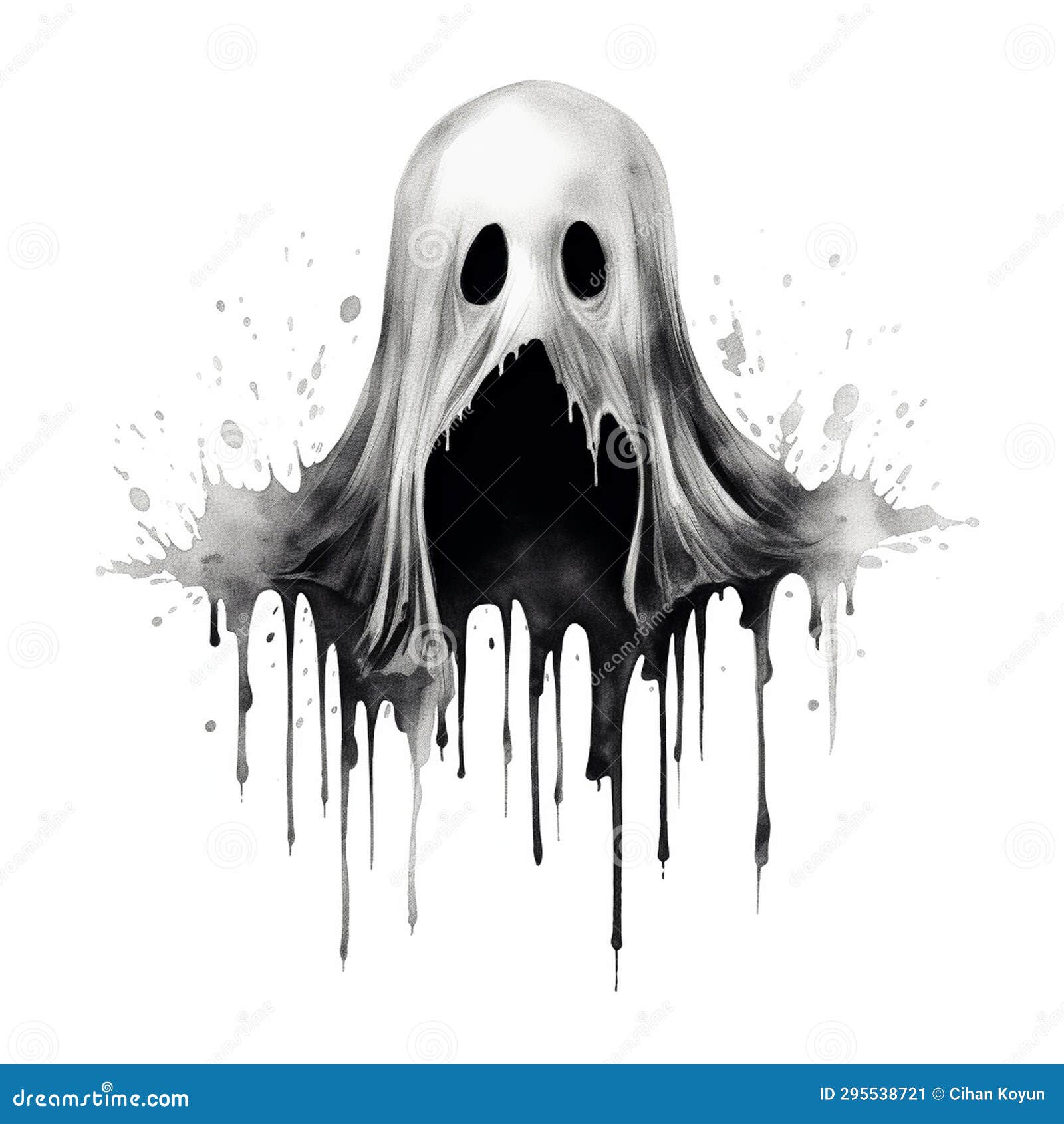 Horror Ghost Characters Eerie Ethereal Forms Stock Illustration ...