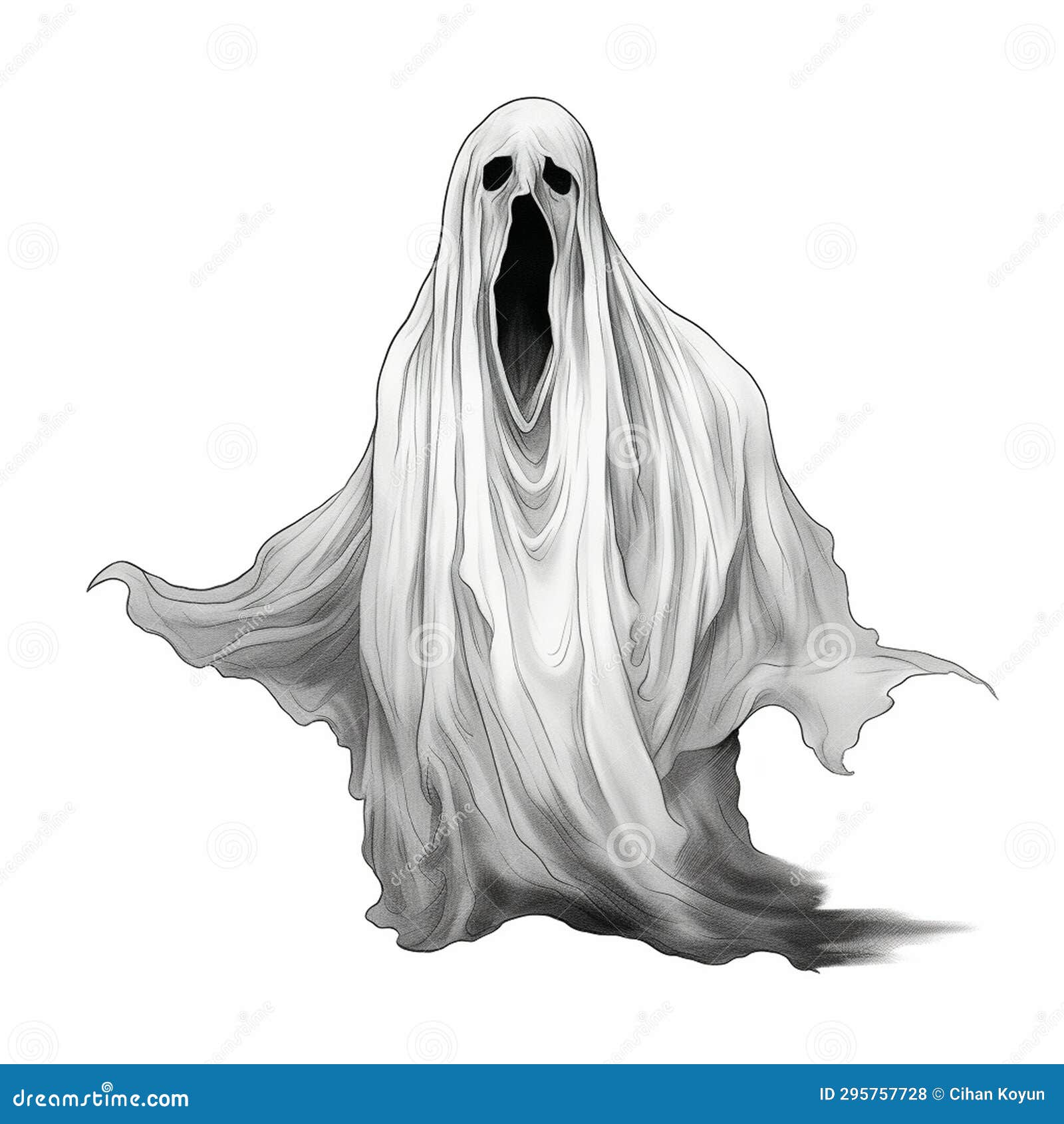 Horror Ghost Chilling Spectral Vision Stock Illustration - Illustration ...