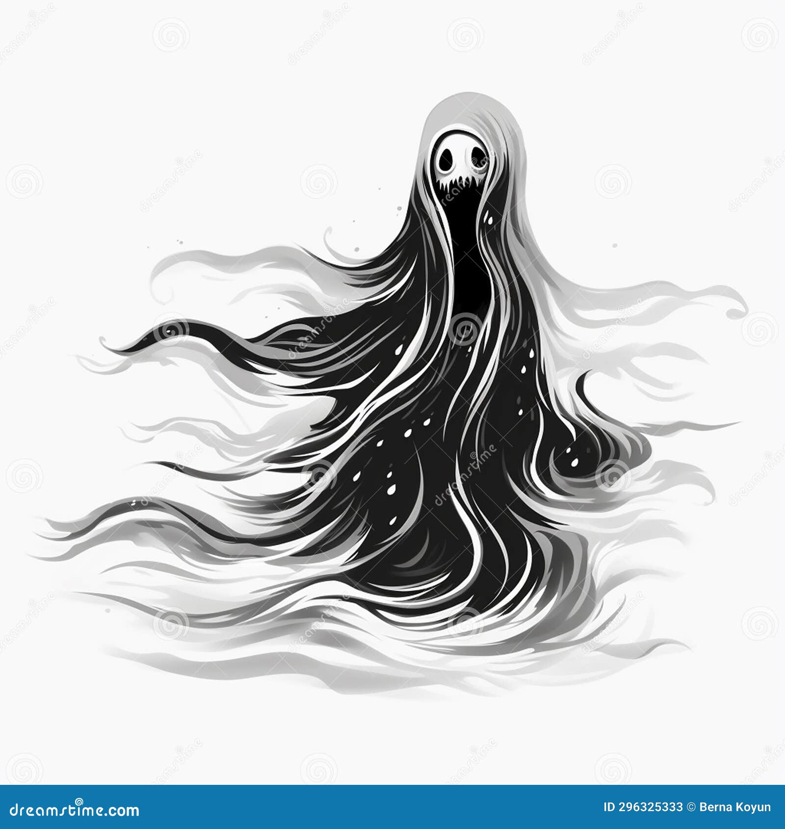 Horror Ghost Haunting Nightmare Stock Illustration - Illustration of ...
