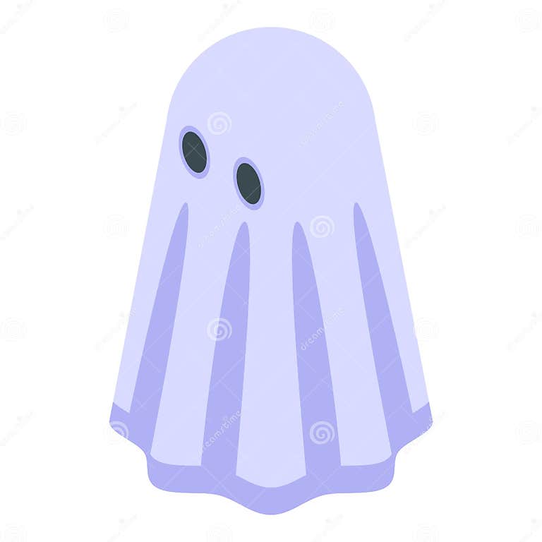 Horror Ghost Icon, Isometric Style Stock Vector - Illustration of night ...