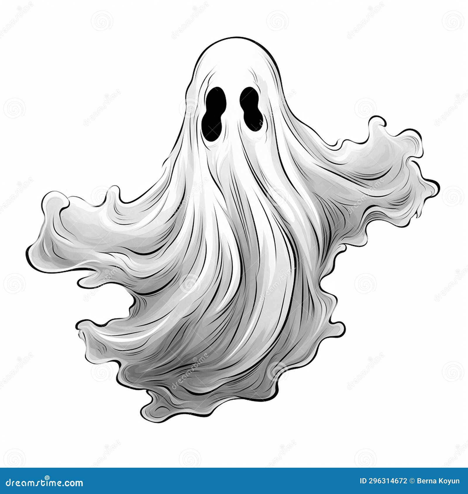 Horror Ghost Spine-Chilling Entity Stock Illustration - Illustration of ...