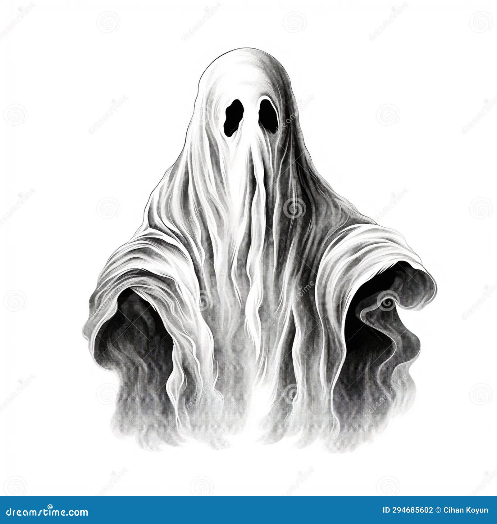 Horror Ghost Terrifying Presence Stock Illustration - Illustration of ...