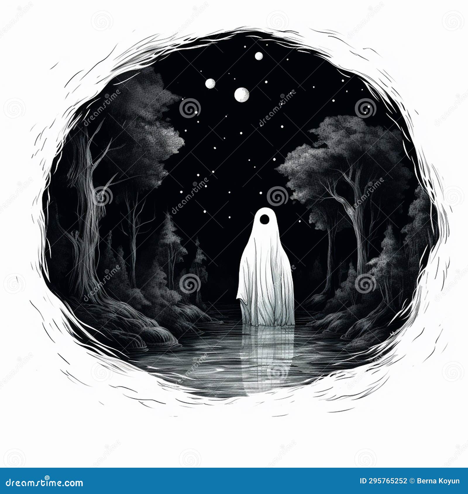 Horror Ghosts Chilling Ethereal Entities Stock Illustration ...
