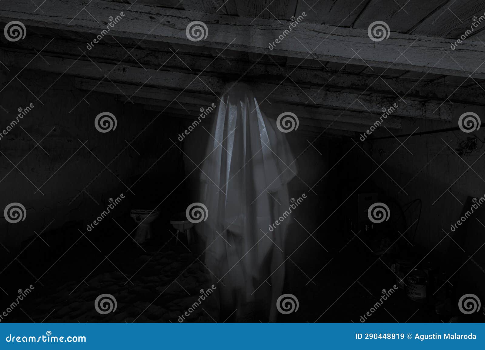 Ghosts in the attic horror stock image. Image of concept - 290448819