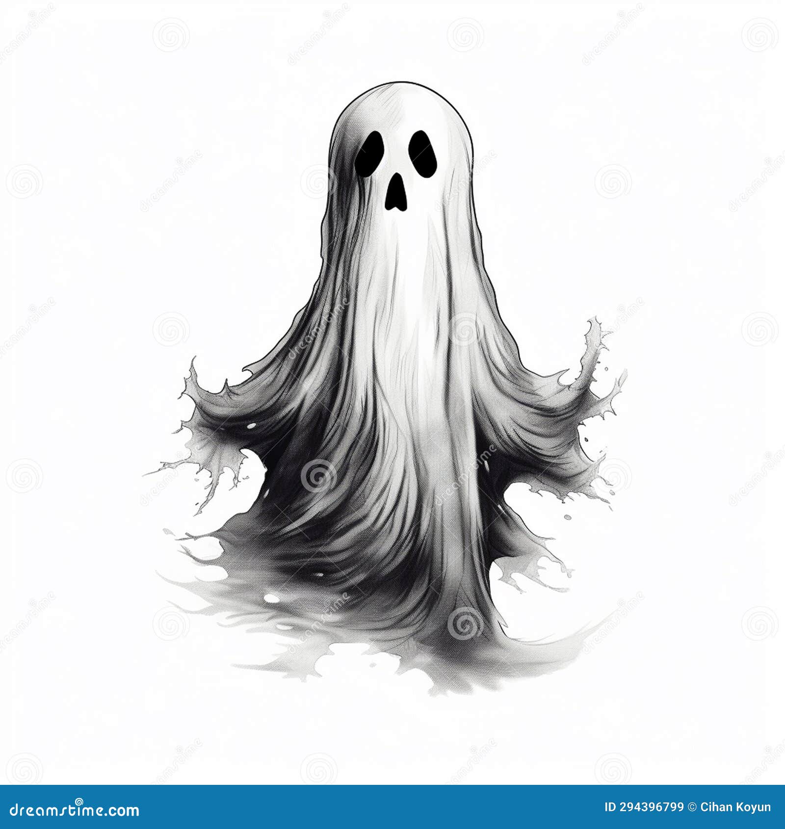 Horror Ghosts Haunting Nightmare Stock Illustration - Illustration of ...