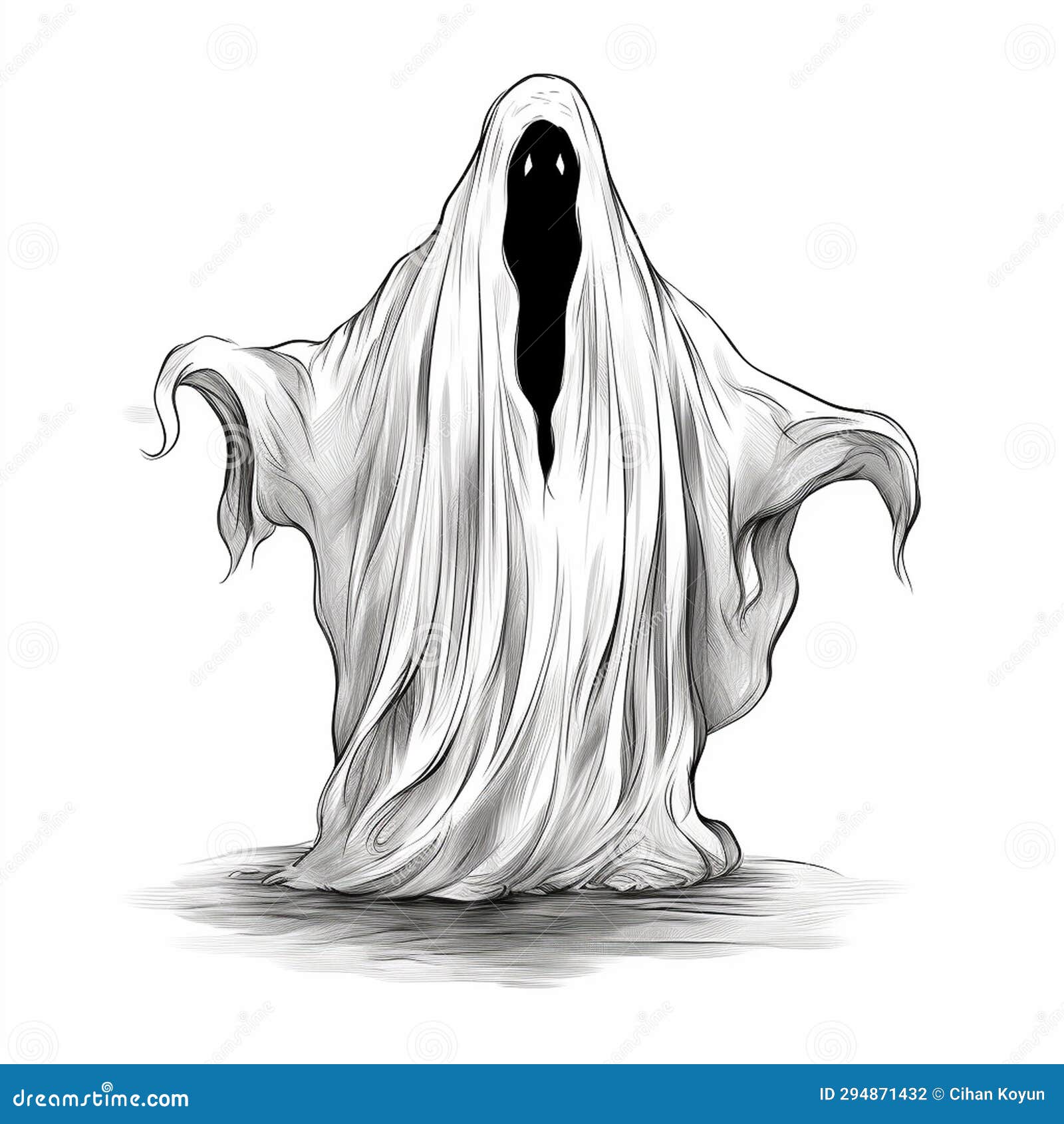 Horror Ghosts Haunting Nightmare Stock Illustration - Illustration of ...