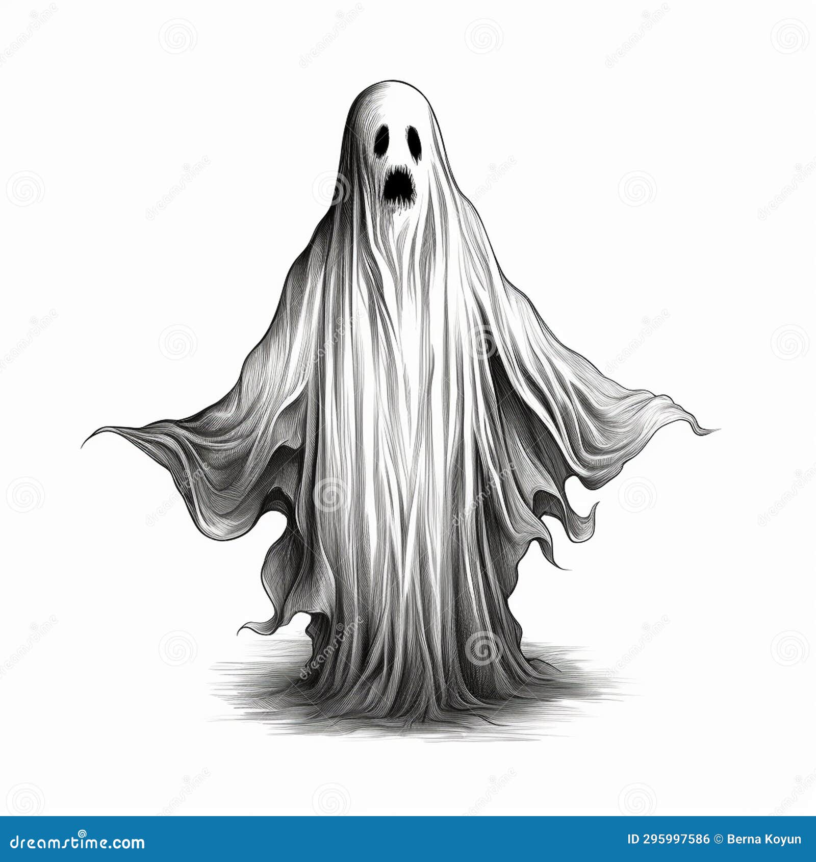 Horror Ghosts Haunting Nightmare Stock Illustration - Illustration of ...