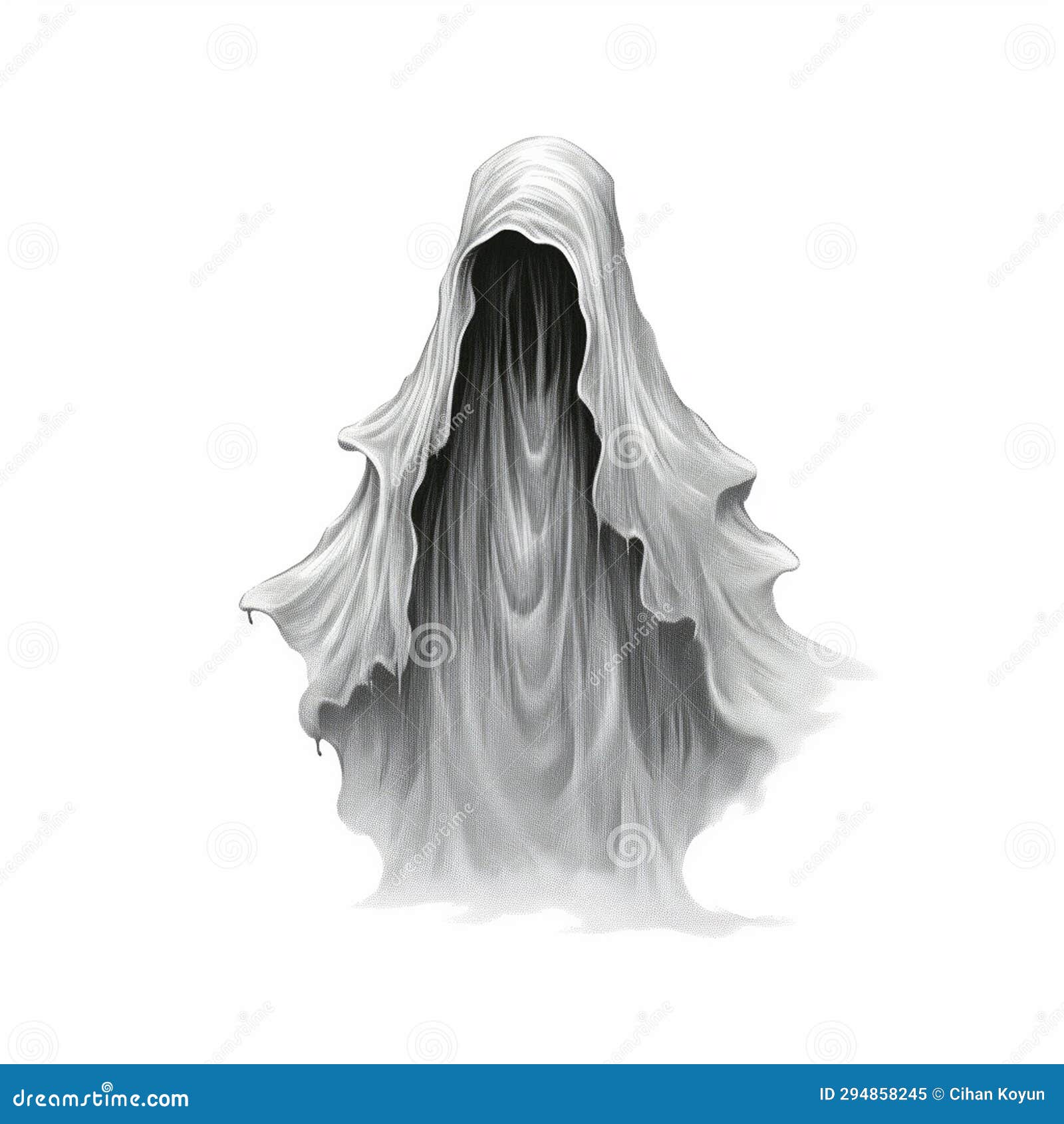 Horror Ghosts Terrifying Spectral Forms Stock Illustration ...