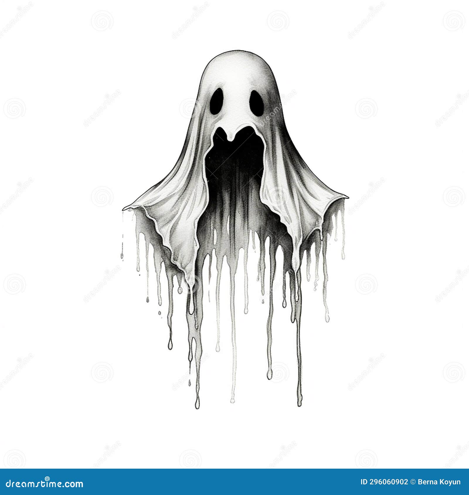 Horror Ghosts Terrifying Spectral Forms Stock Illustration ...