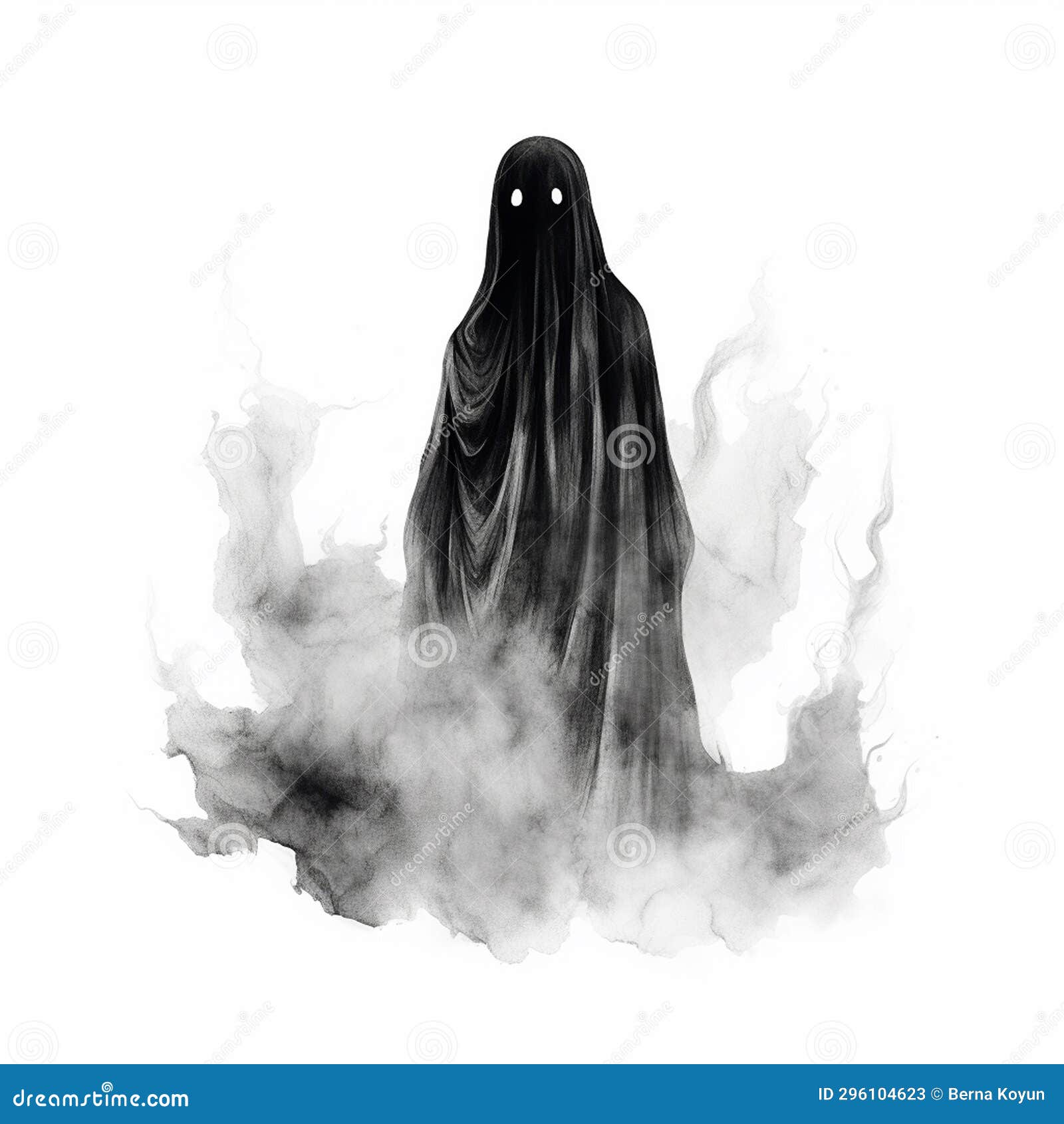Horror Ghosts Terrifying Spectral Forms Stock Illustration ...