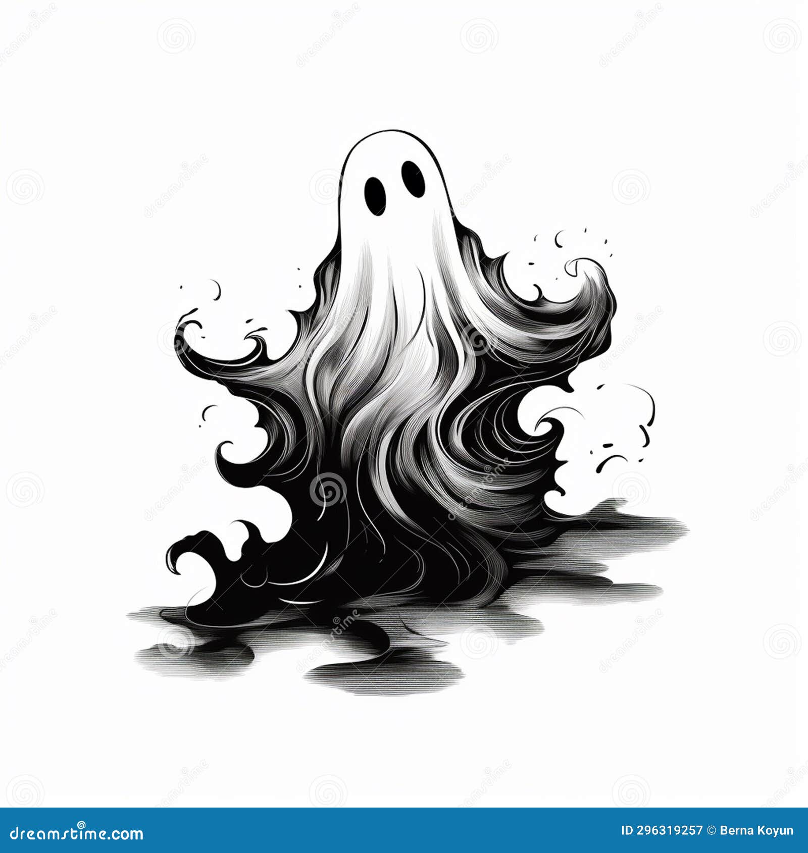 Horror Ghosts Terrifying Spectral Forms Stock Illustration ...