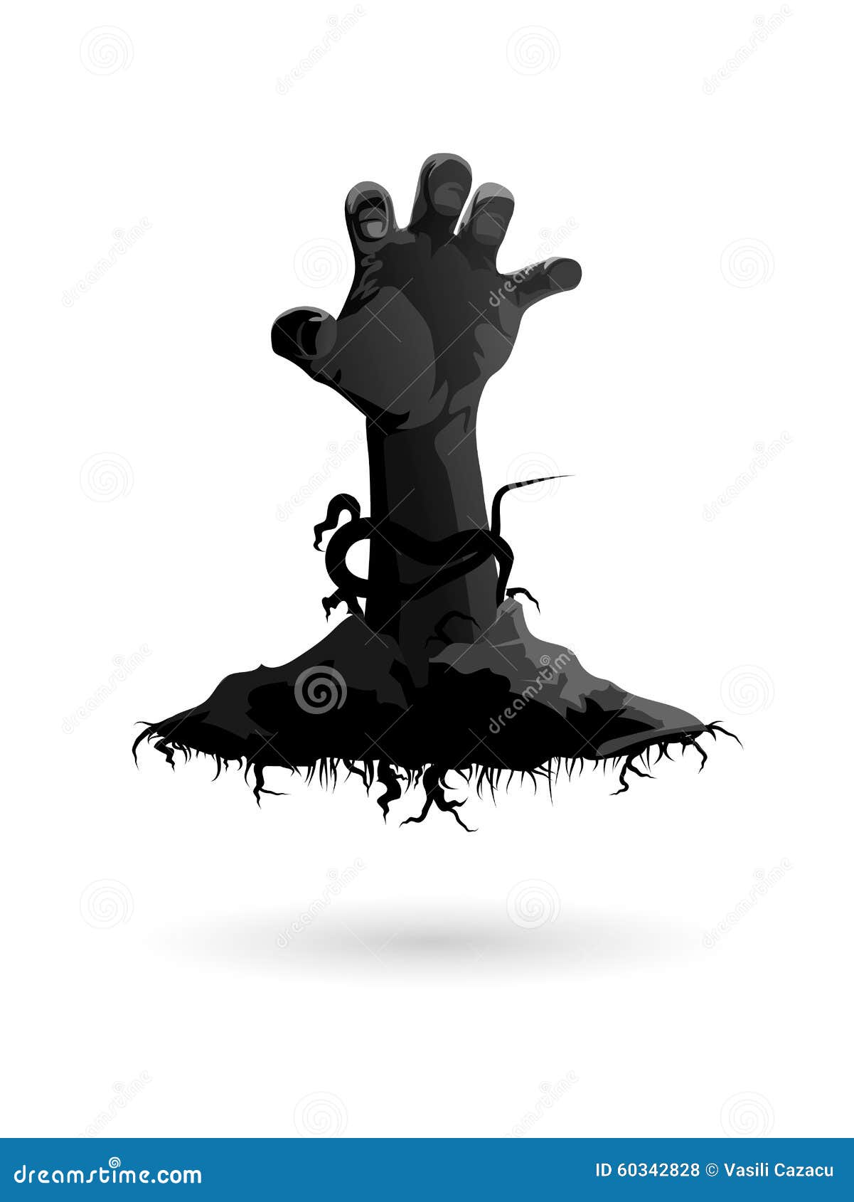 Horror hand stock illustration. Illustration of holiday - 60342828