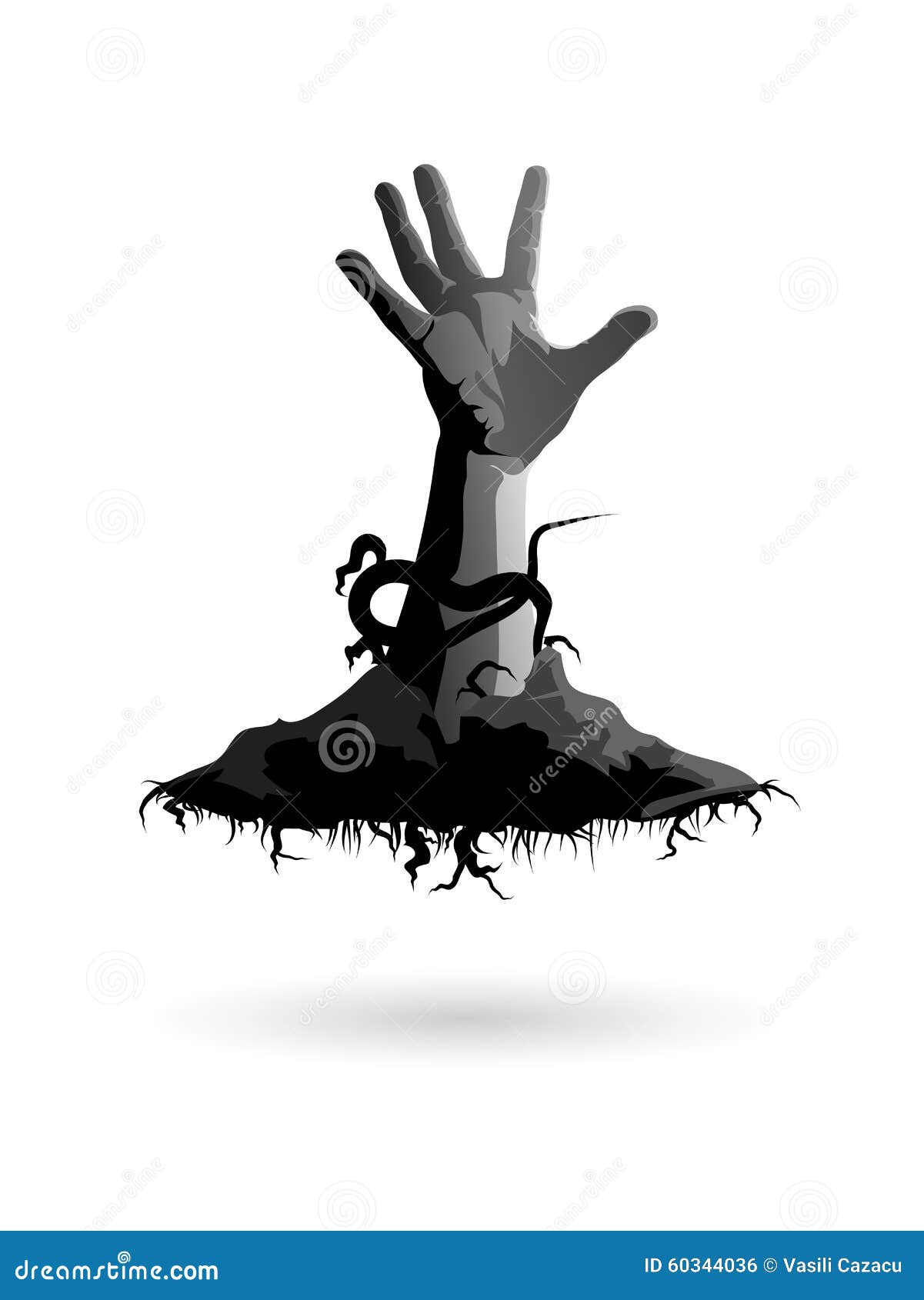 Horror hand stock vector. Illustration of poster, scary - 60344036