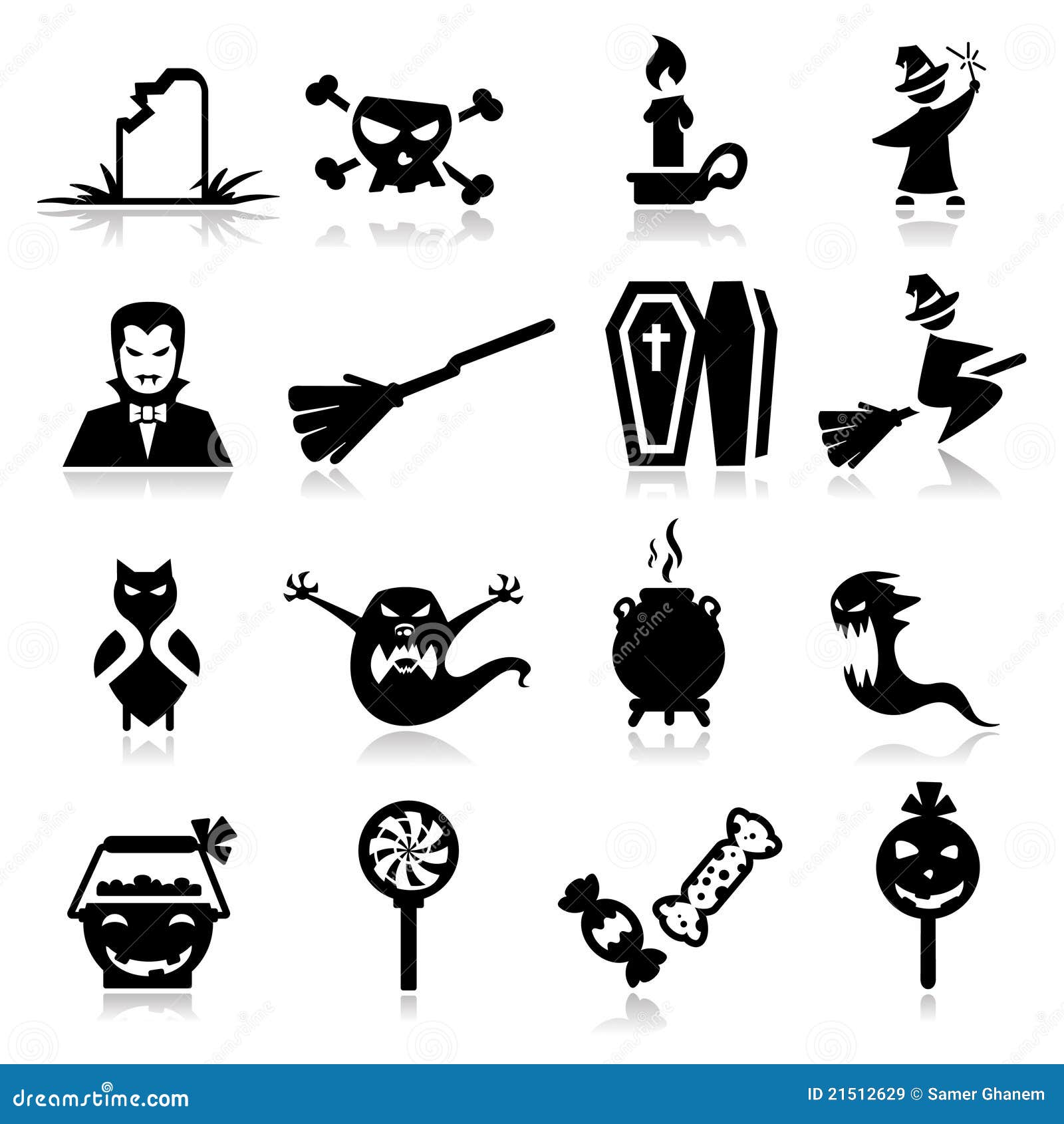 Horror icons stock illustration. Illustration of simple - 21512629