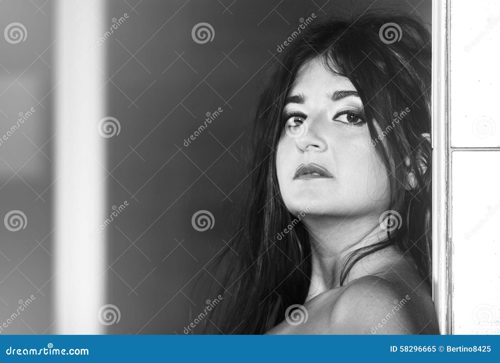 Horror model - girl stock image. Image of italy, ugly - 58296665