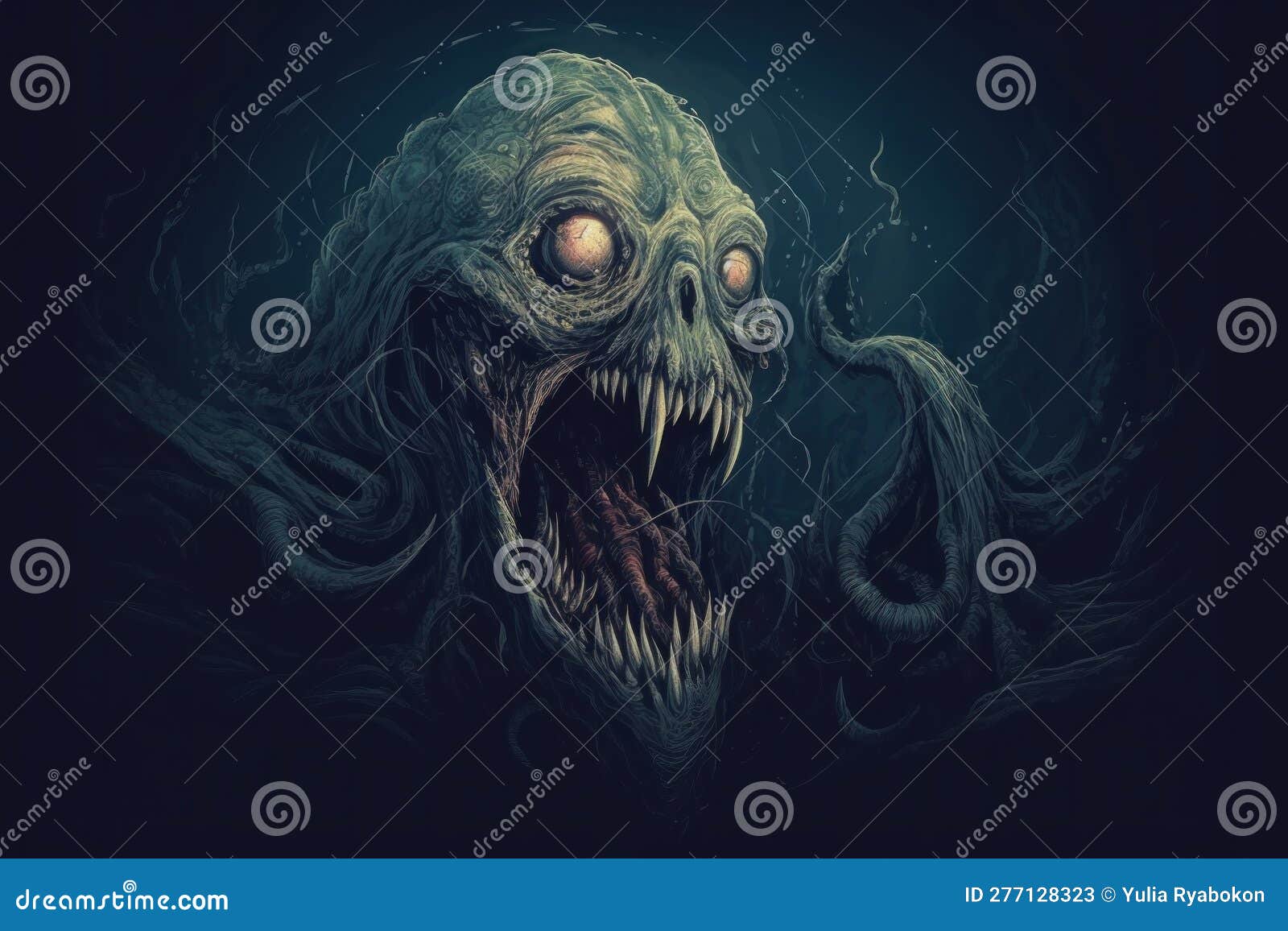 Horror Movie Monster. Generate Ai Stock Illustration - Illustration of ...