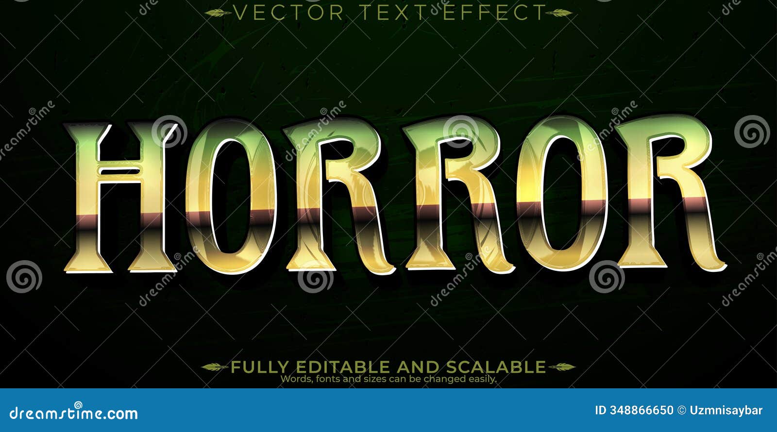 Horror Movie Text Effect, Editable Vintage and Scary Text Style Stock ...