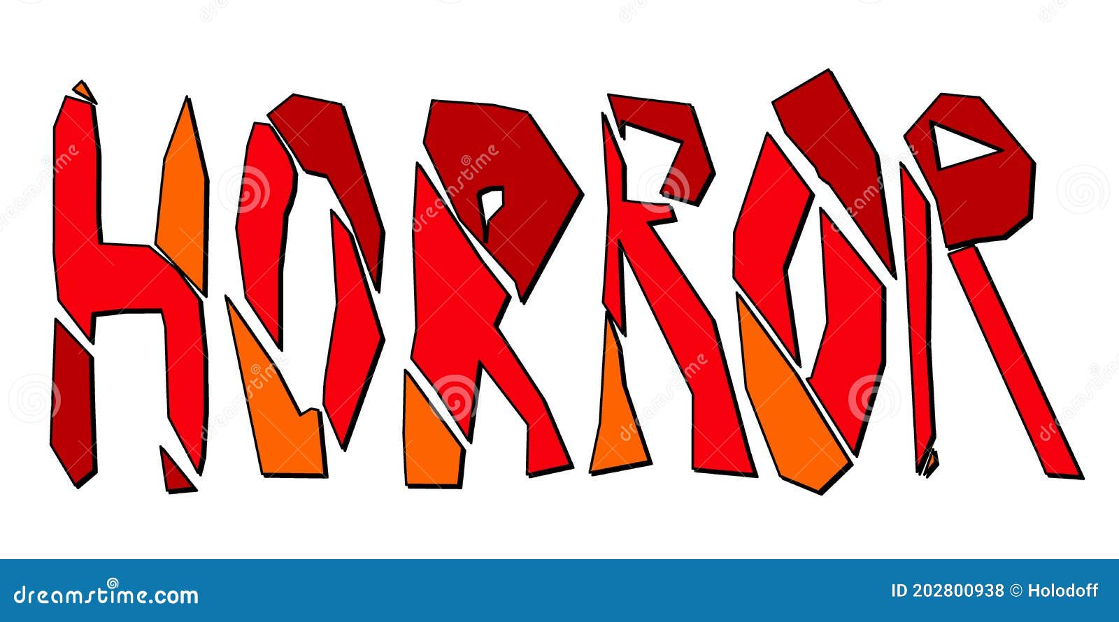 Horror Letters And Numbers Set. Scary Cartoon Style Vector Latin ...
