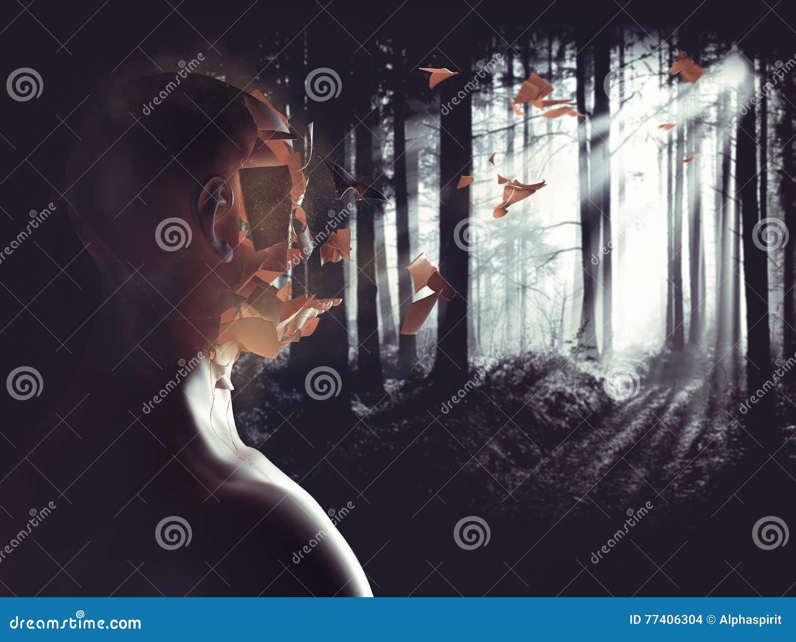 Horror Nightmare. 3D Rendering Stock Illustration - Illustration of ...