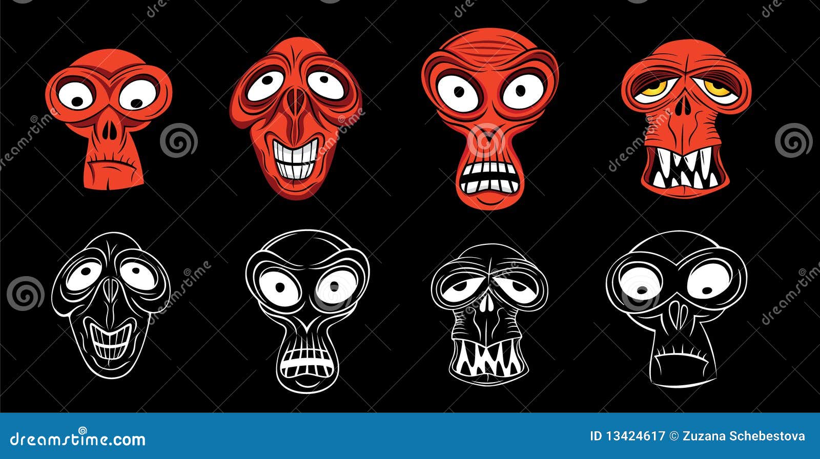 Angry Horror Monster Vector Illustration | CartoonDealer.com #86569658