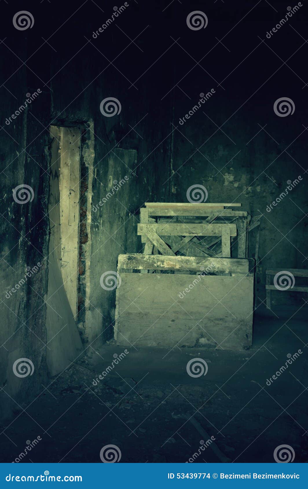 Horror scenario stock photo. Image of destroyed, darkness - 53439774