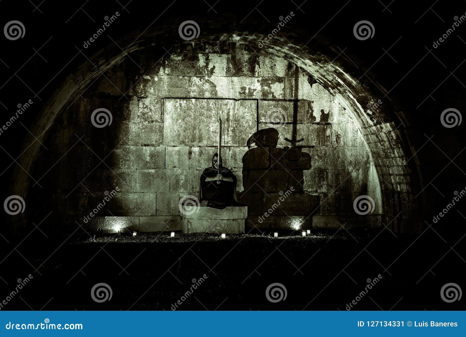 Horror Scene with Long Exposure Stock Image - Image of horror, girl ...