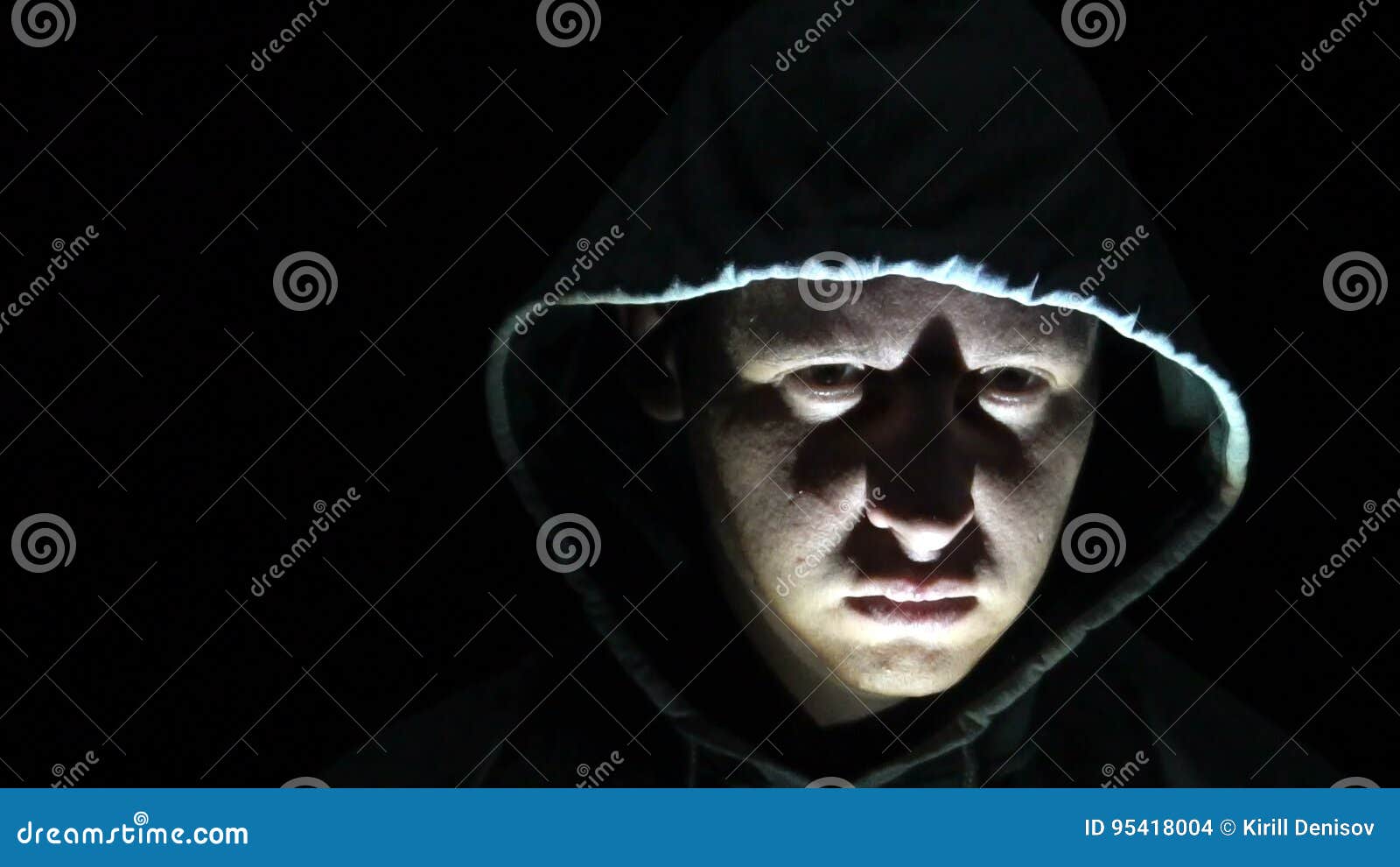 Horror Scene Man Face. Scary Evil Many Faces Stock Footage - Video of ...