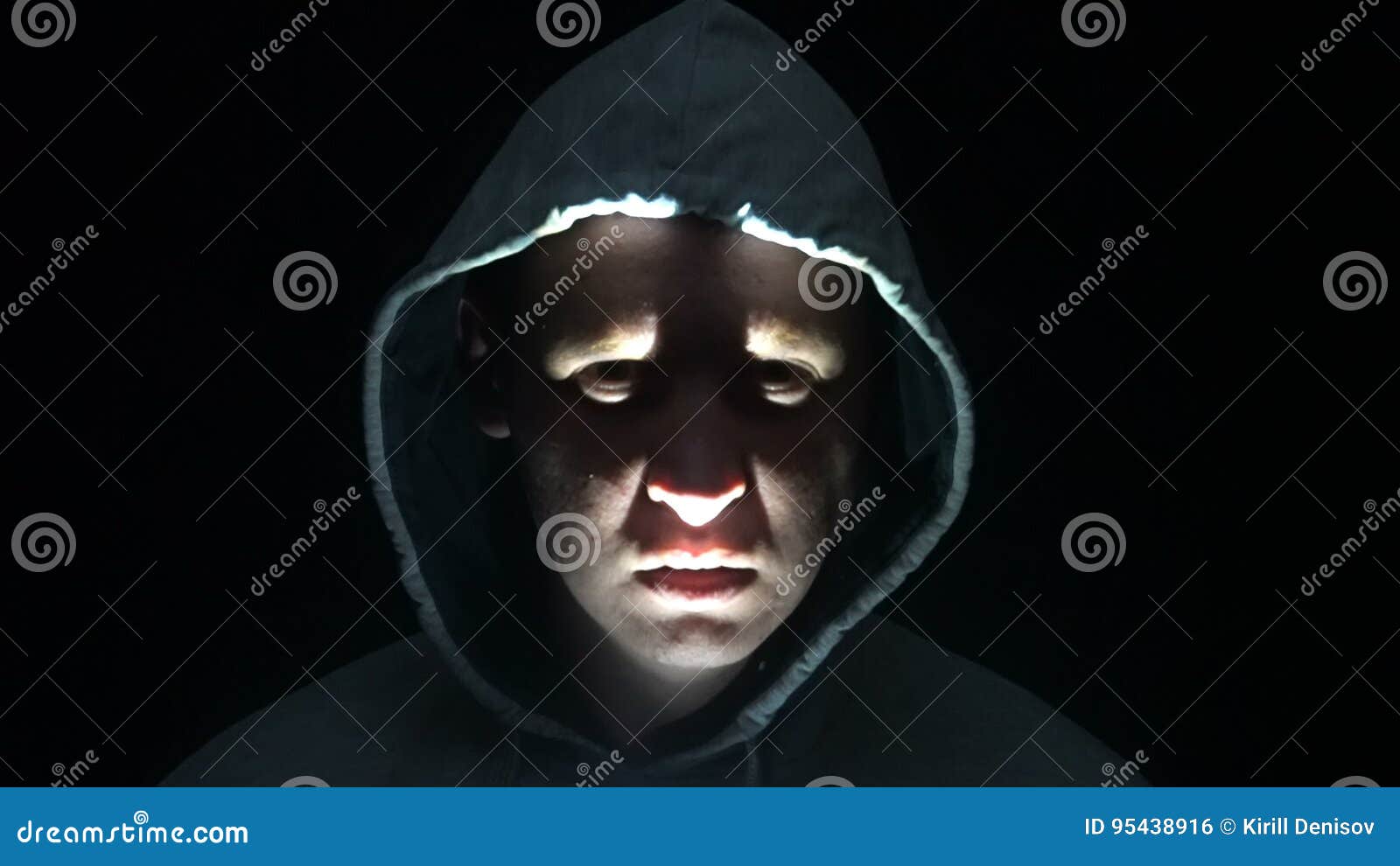 Horror Scene Man Face. Scary Evil Many Faces Stock Footage - Video of ...