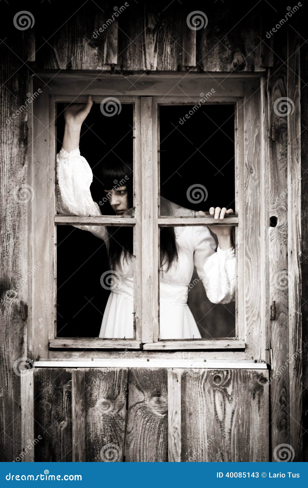 Horror Scene Of A Scary Woman Stock Image - Image: 40085143