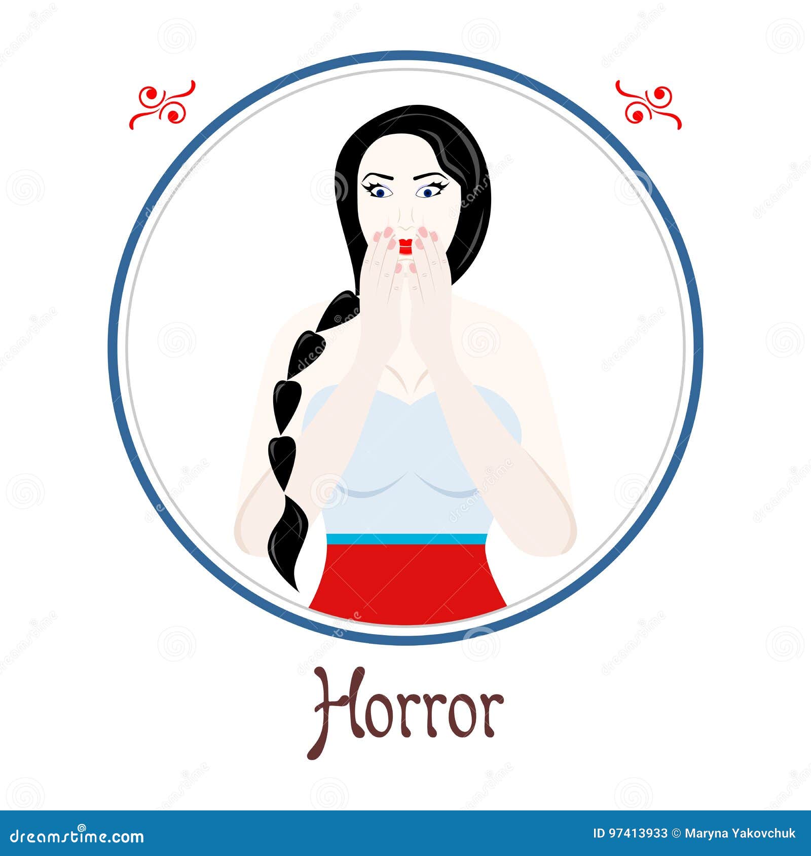 The horror sign stock vector. Illustration of terror - 97413933