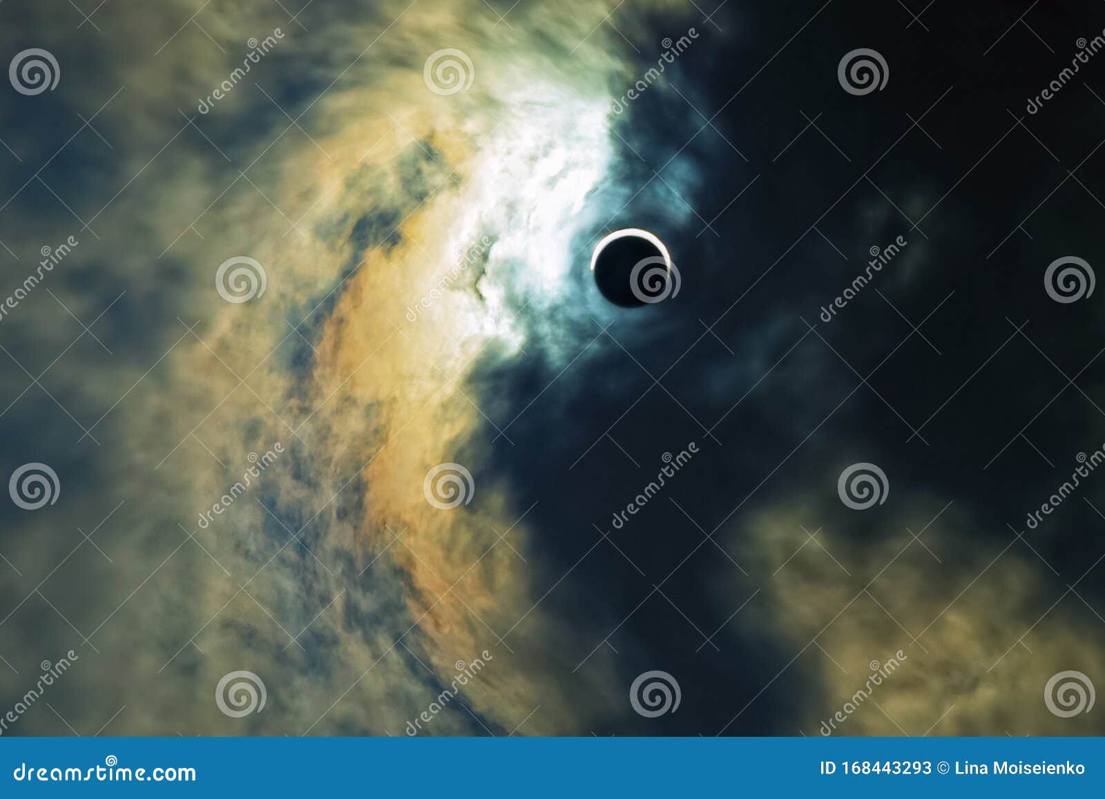Horror sky with eclipse stock image. Image of horror - 168443293