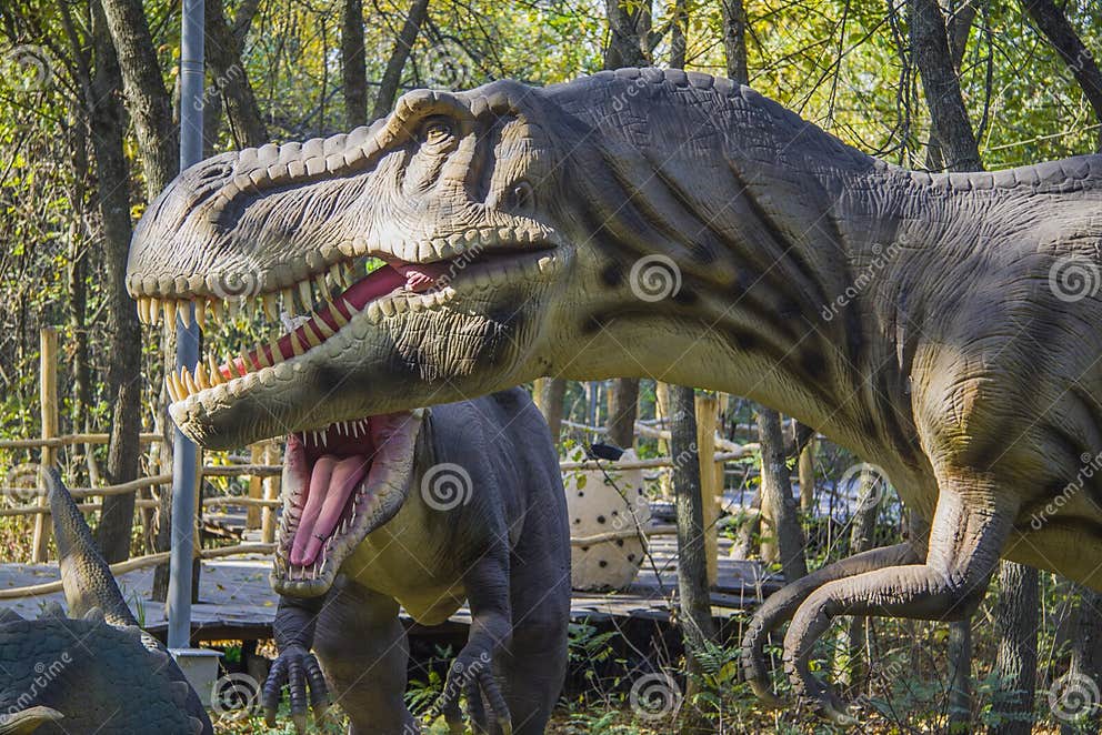 Horror Tyrannosaurus Rex stock photo. Image of nature - 45408774