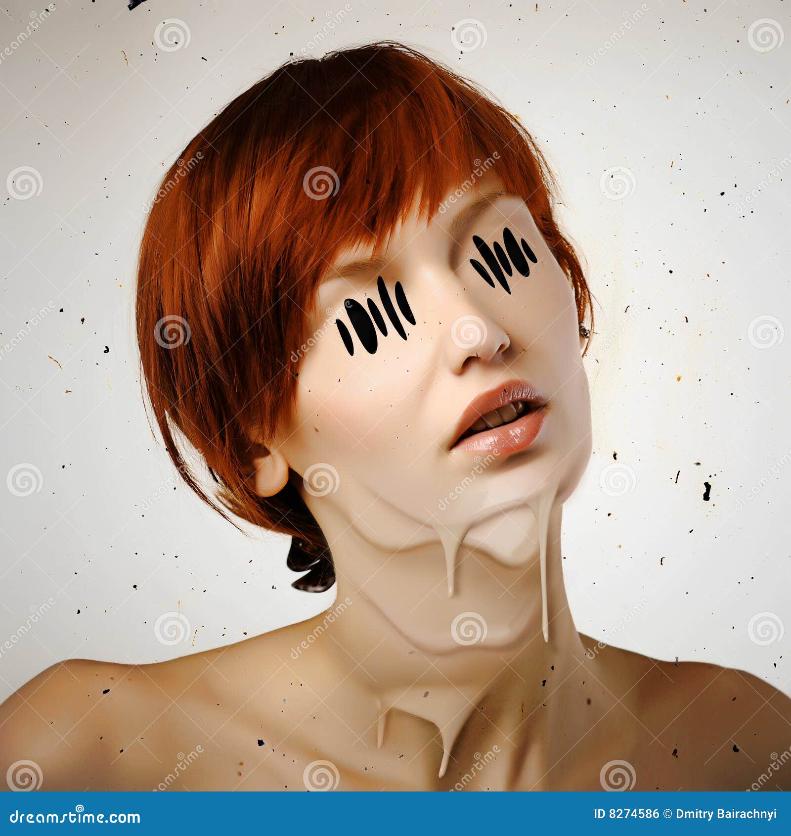 Horror woman stock photo. Image of portrait, shouting - 8274586