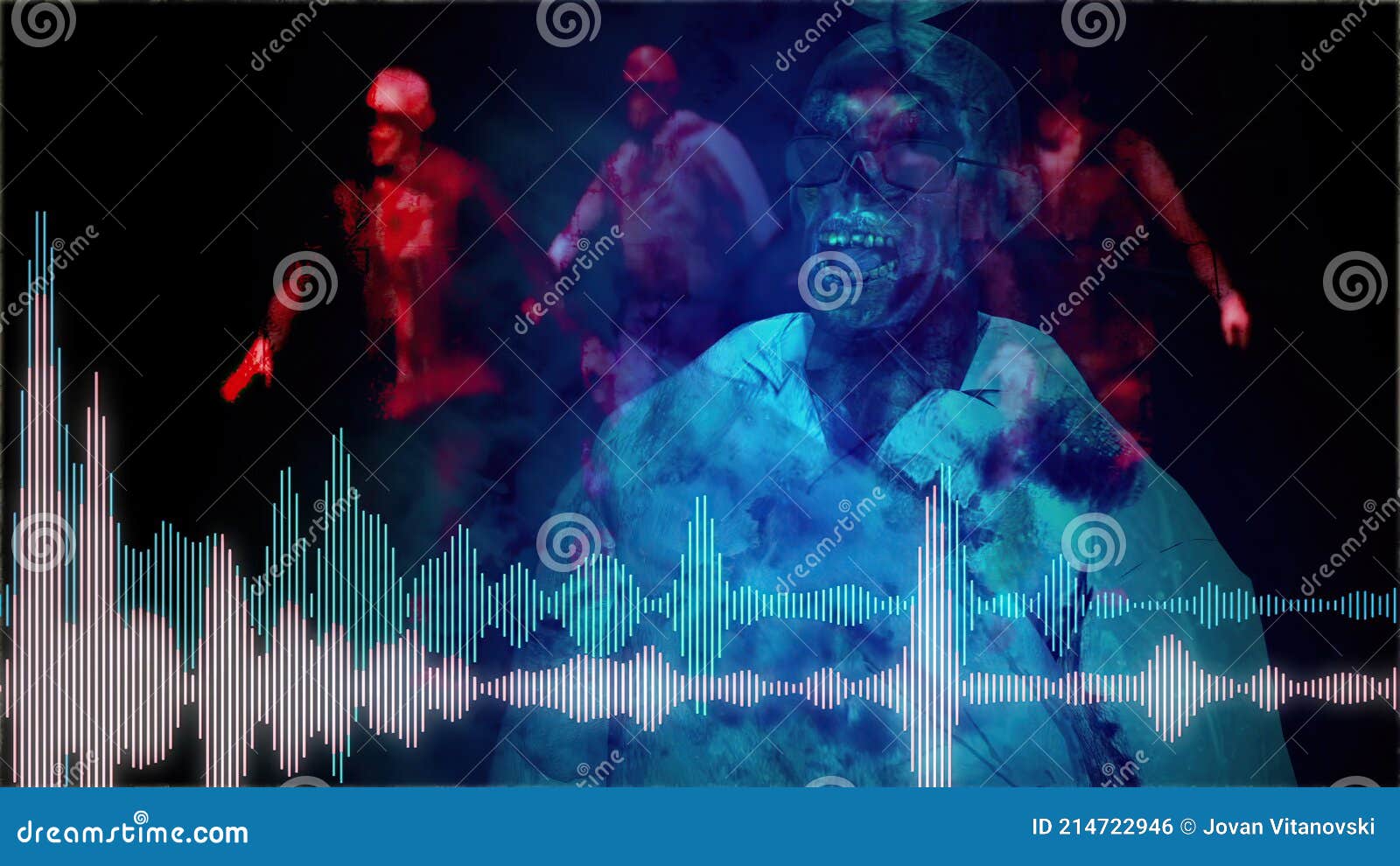 Horror Zombie with Effects stock photo. Image of black - 214722946