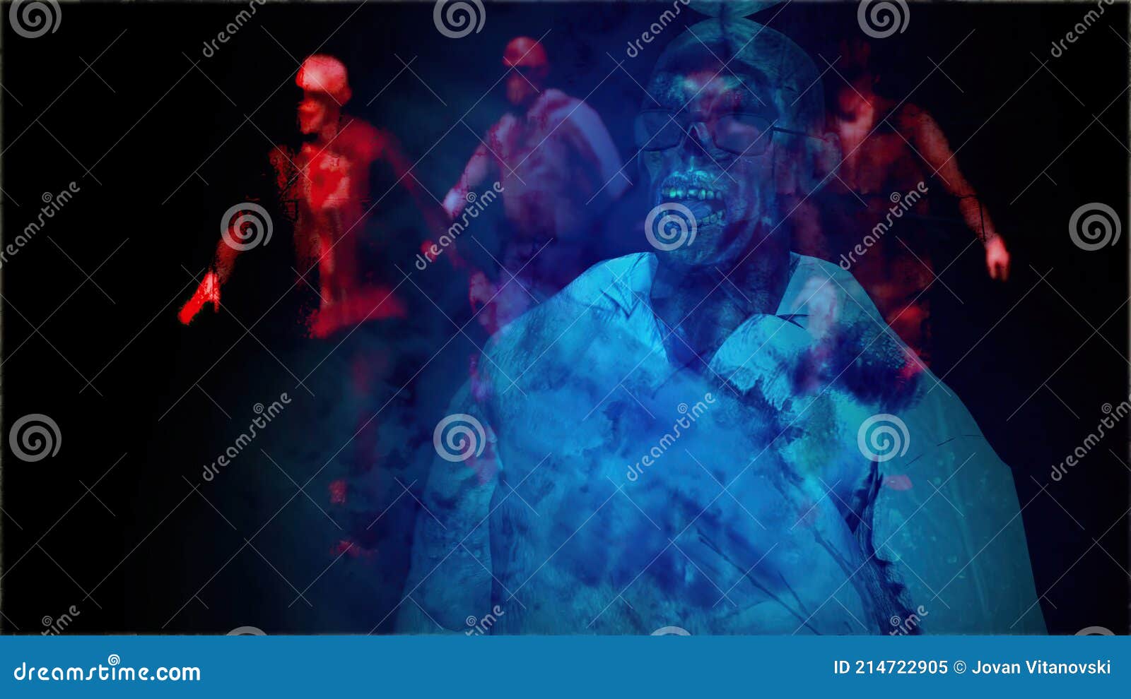 Horror Zombie with Effects stock image. Image of angry - 214722905
