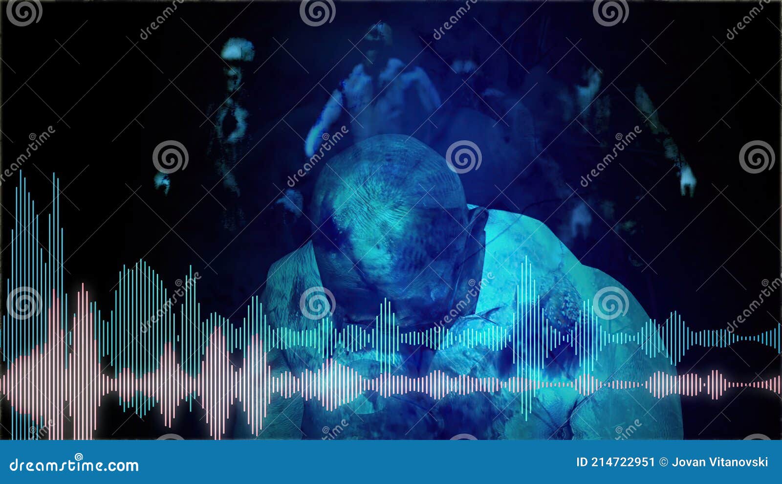 Horror Zombie with Effects stock image. Image of danger - 214722951