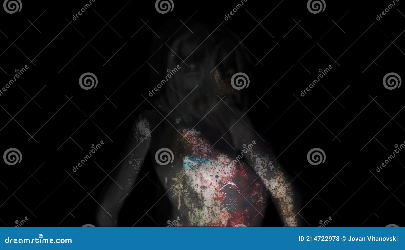 Horror Zombie with Effects stock photo. Image of creepy - 214722978