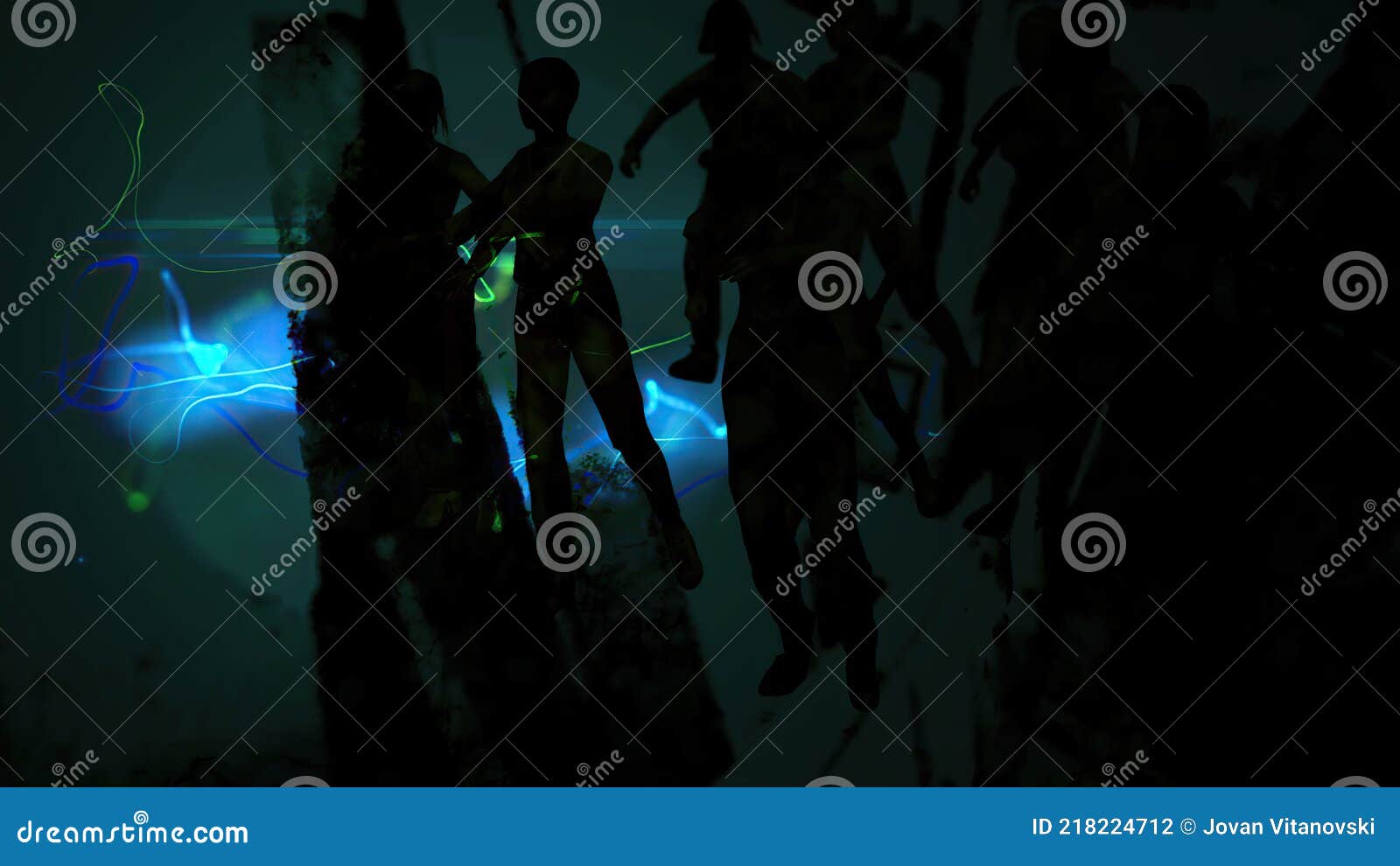 Horror Zombie with Effects stock illustration. Illustration of ...