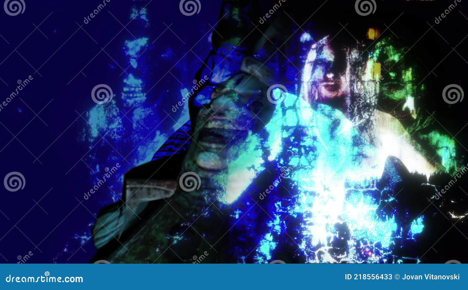 Horror Zombie with Effects stock illustration. Illustration of concept ...