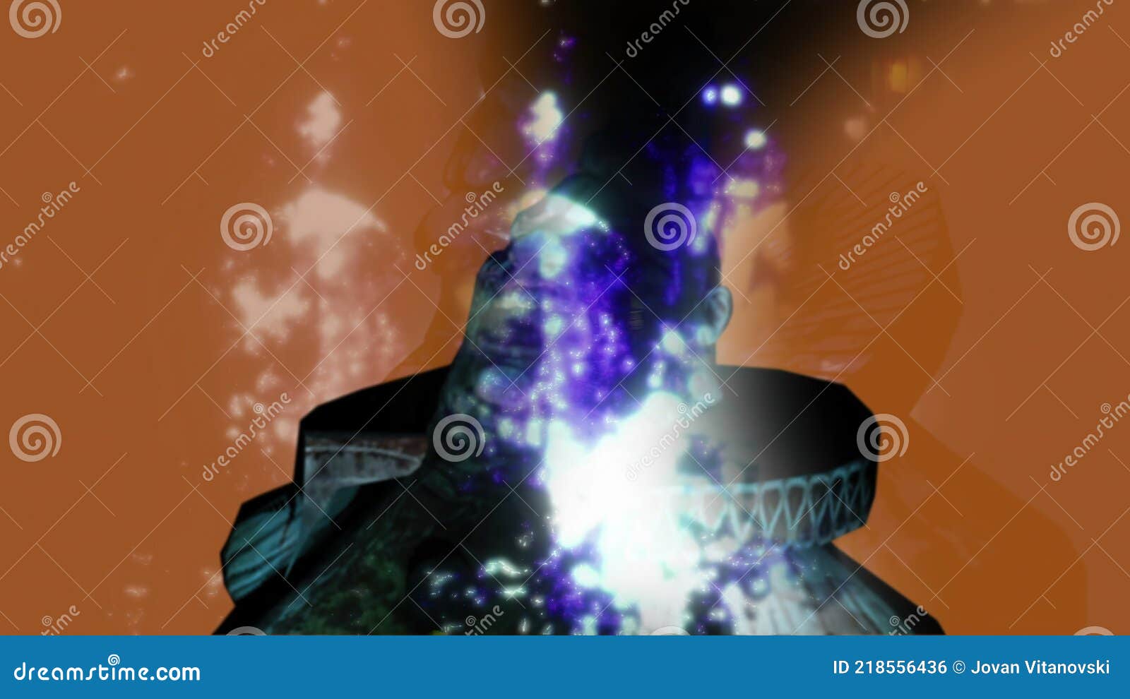 Horror Zombie with Effects stock illustration. Illustration of black ...