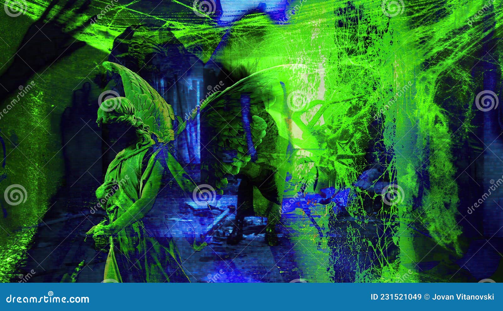 Horror Zombie with Effects stock illustration. Illustration of monster ...