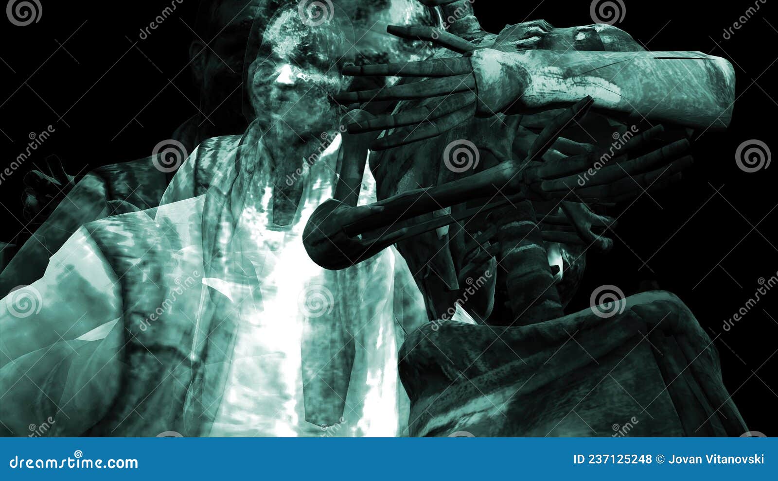 Horror Zombie with Effects stock illustration. Illustration of horror ...