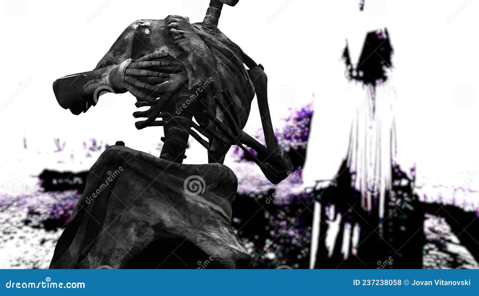 Horror Zombie with Effects stock illustration. Illustration of ...