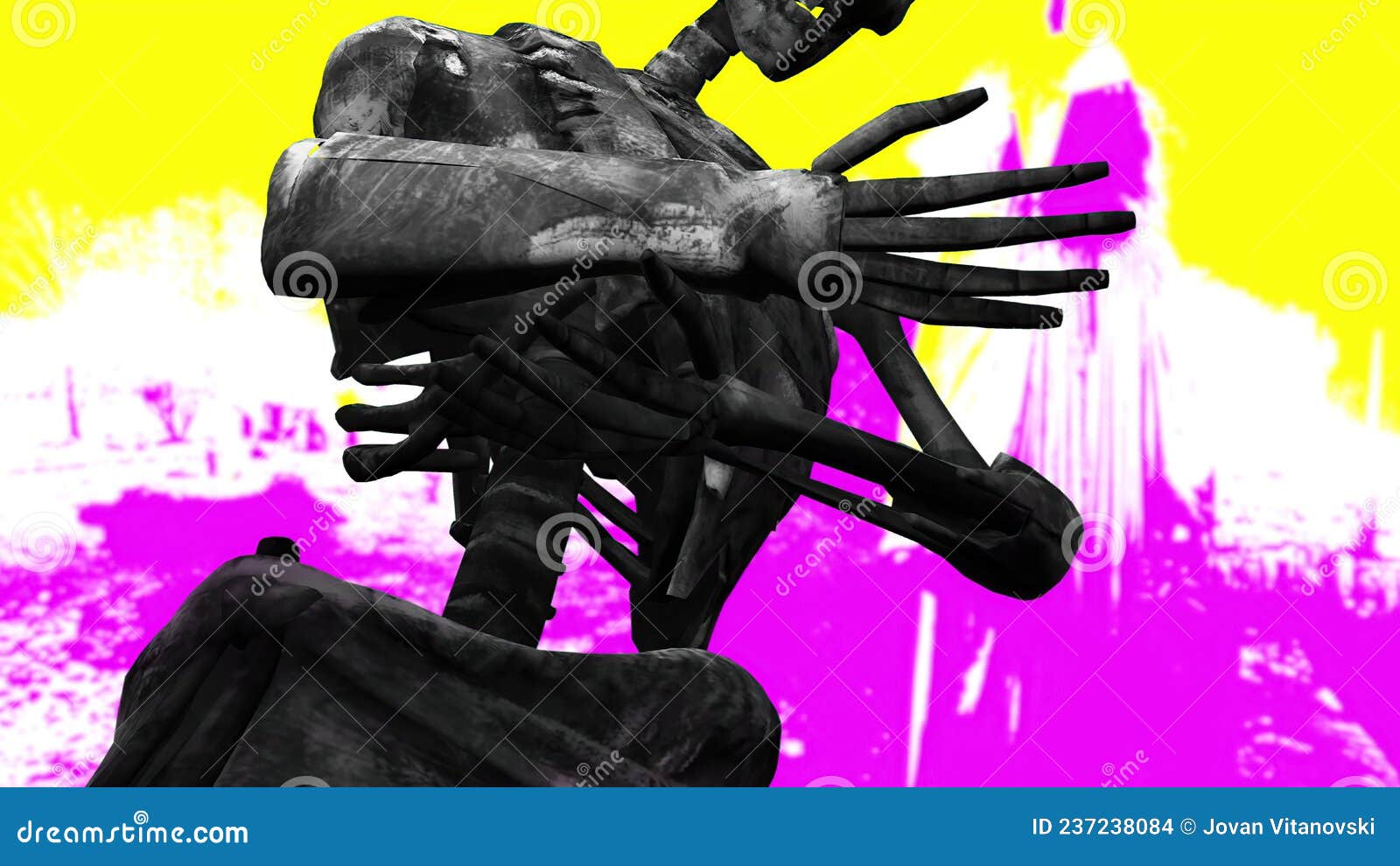 Horror Zombie with Effects stock illustration. Illustration of dead ...