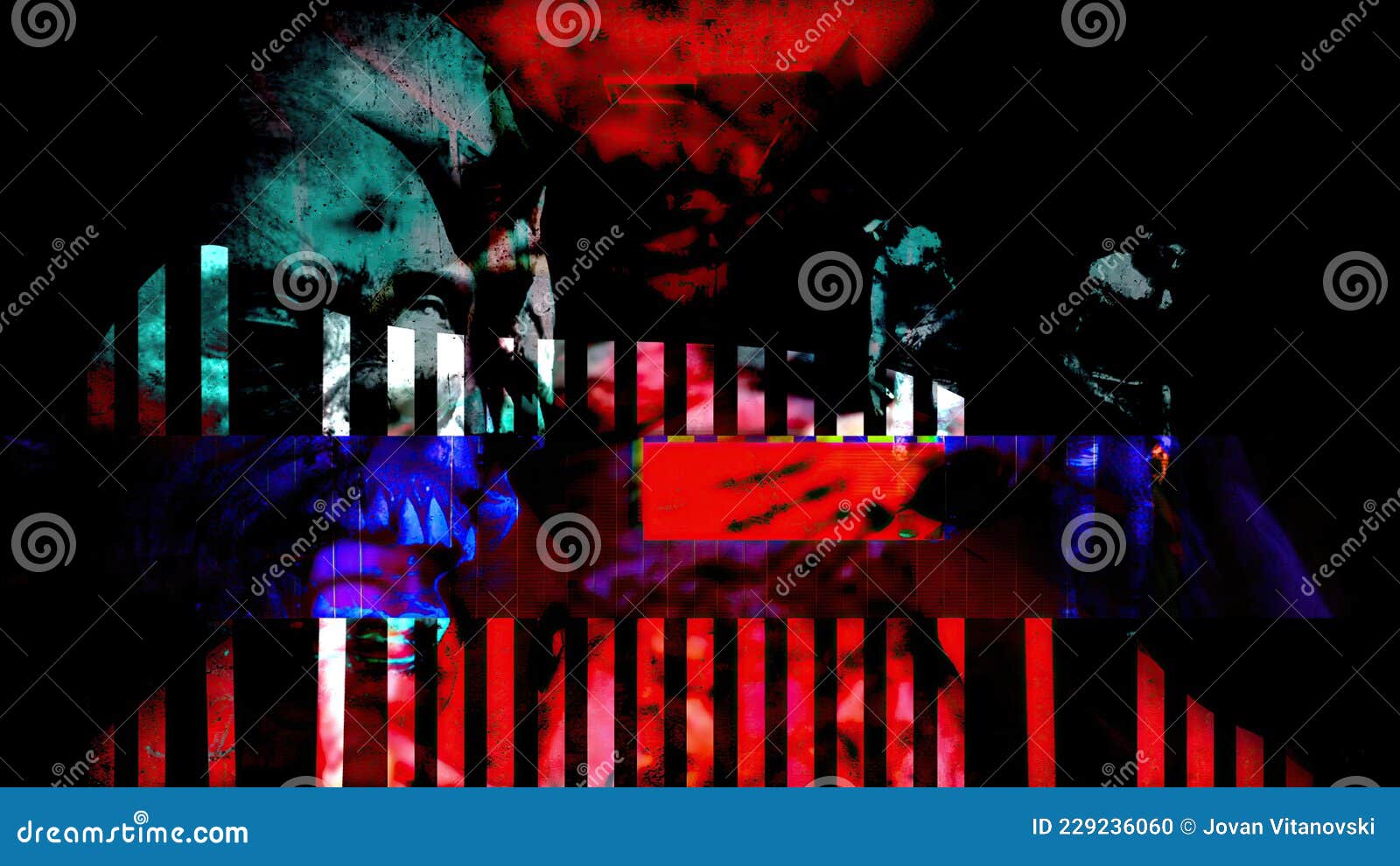 Horror Zombie with Scary Effects Stock Illustration - Illustration of ...