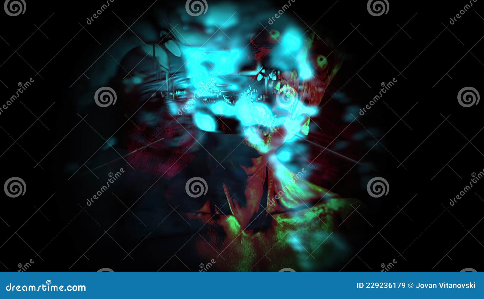 Horror Zombie with Scary Effects Stock Illustration - Illustration of ...